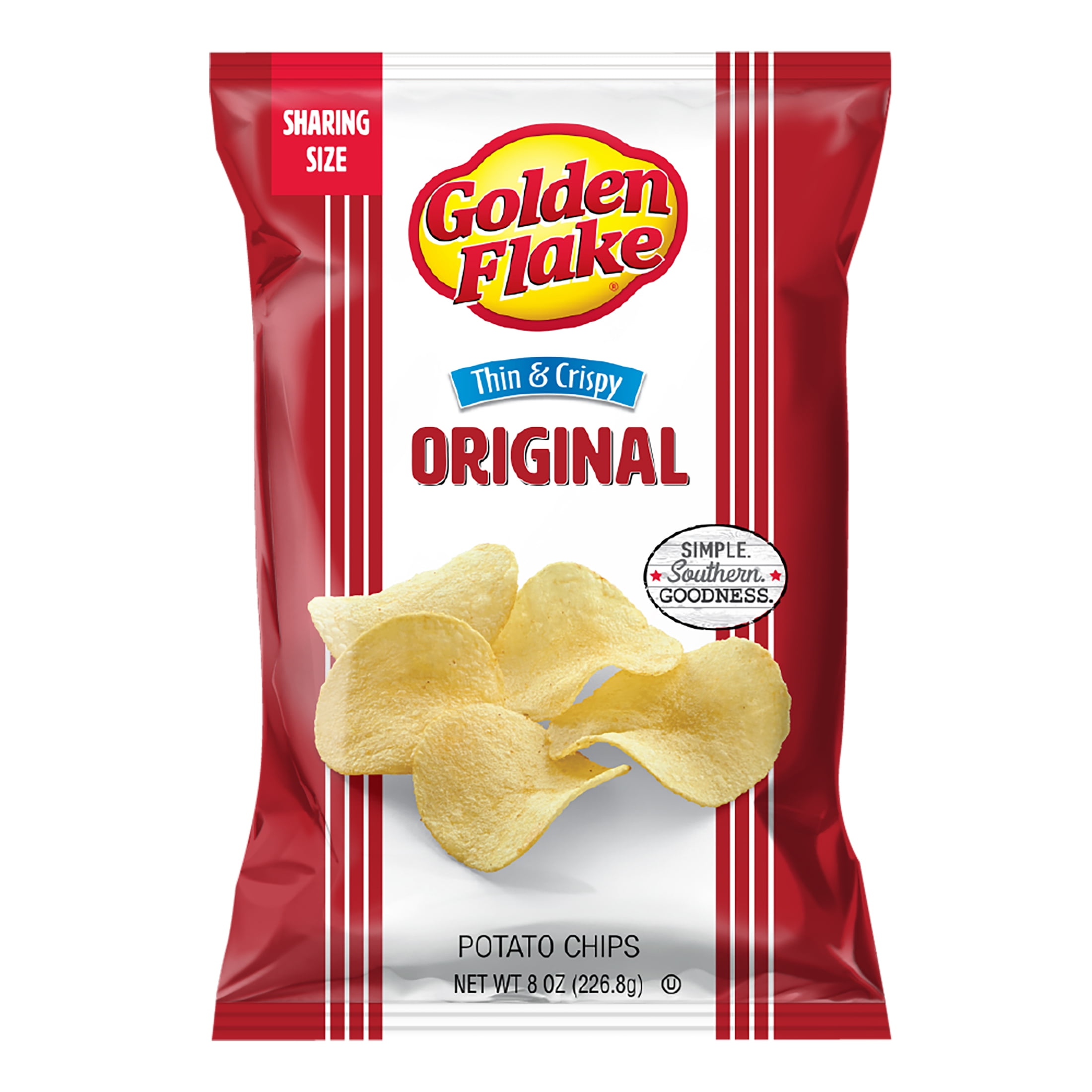Golden Flake Original Thin & Crispy Potato Chips, Gluten-Free, Sharing ...