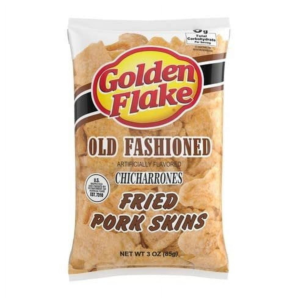 Golden Flake Snack Foods Old Fashioned Pork Rinds 3 oz. Bag 6 Bags ...
