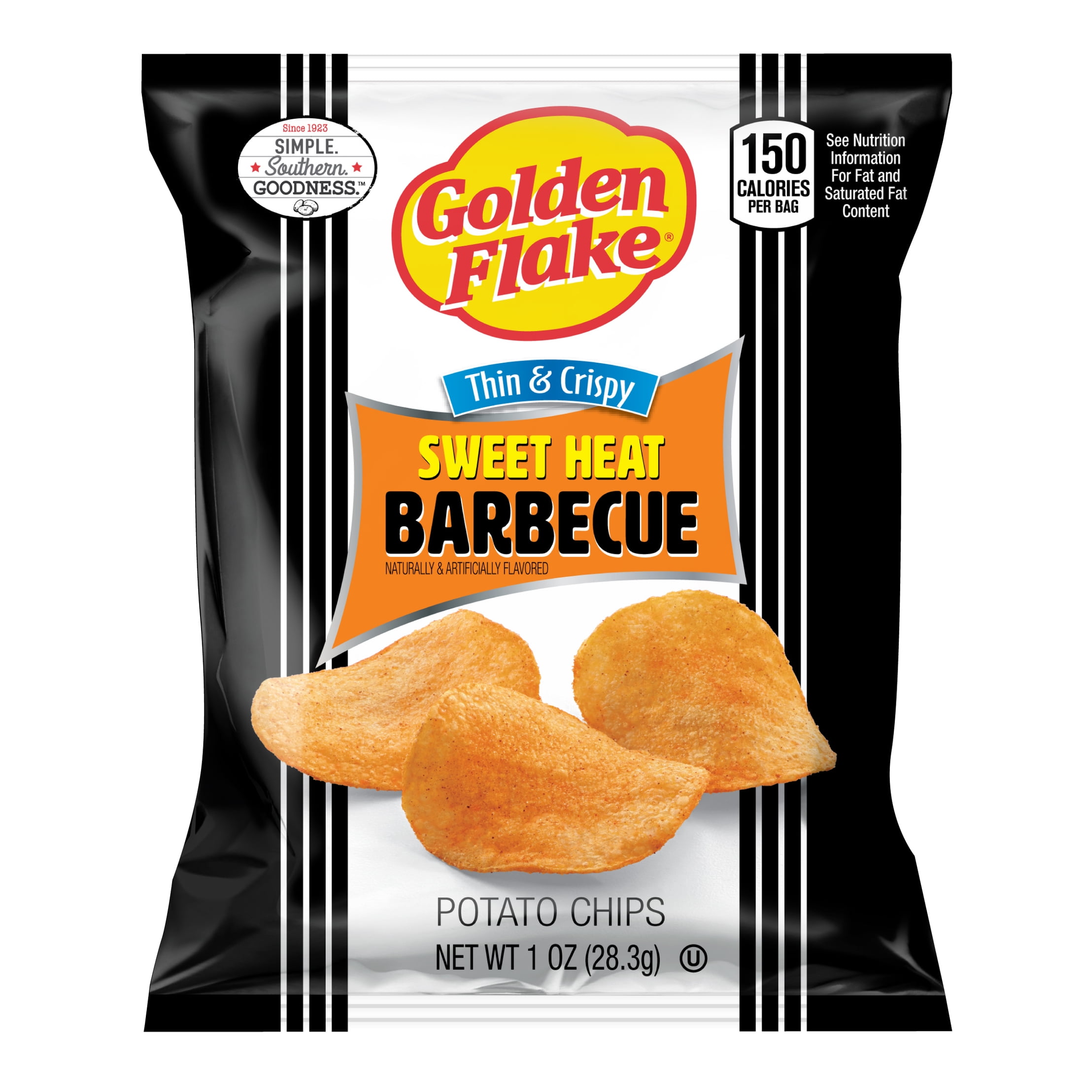 Golden Flake Sweet Heat Barbecue Thin & Crispy Potato Chips, Gluten ...