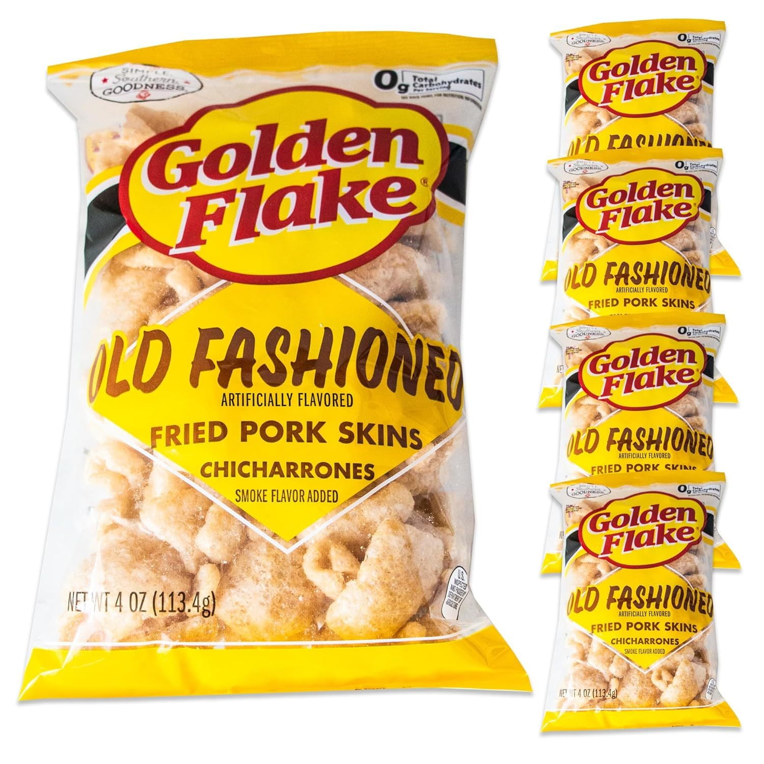 Golden Flake Utz Old Fashioned Pork Rinds - Chicharrones - Crispy Fried ...
