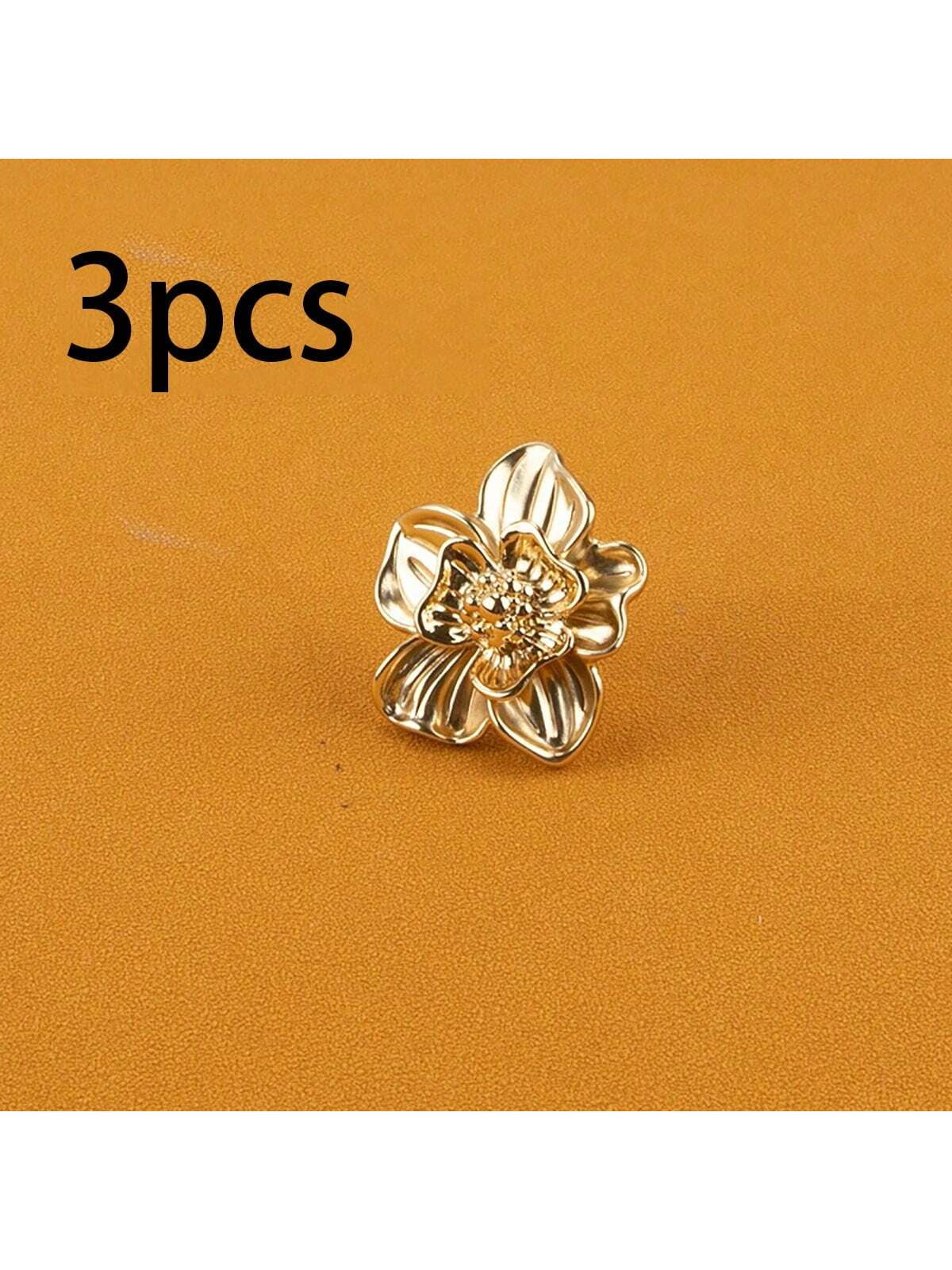 Golden Flower Drawer Handles, Creative Petal Kitchen Cabinet Handles ...
