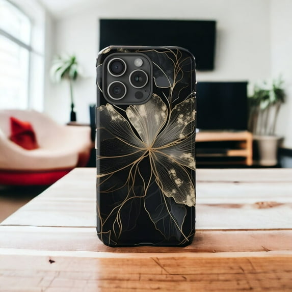 Golden Flower Minimalist Simple Trendy Phone Case 17 16 15 14 13 12 11 ...