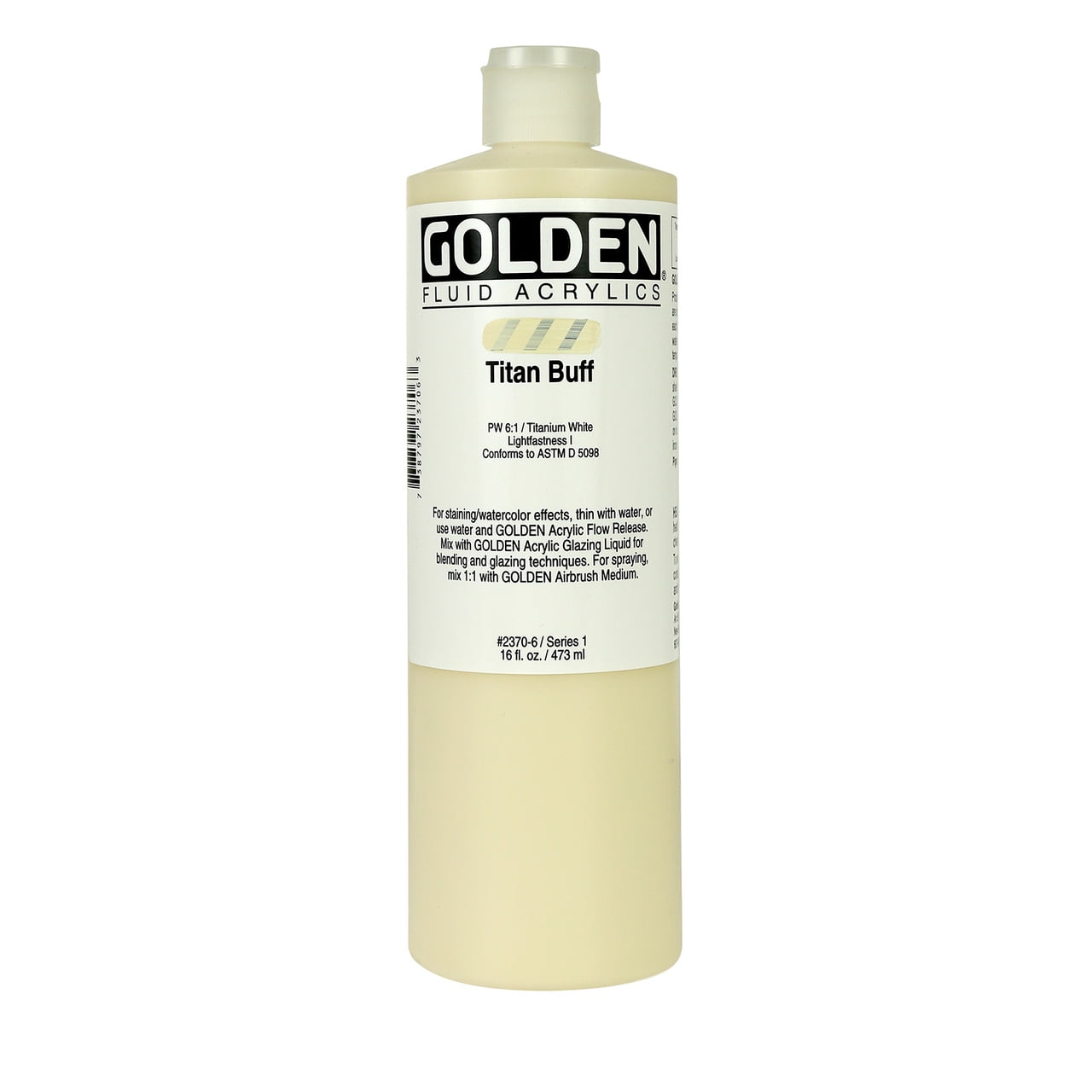 Golden Fluid Acrylic Paint, Titan Buff, 16 oz, Low Viscosity, Versatile ...