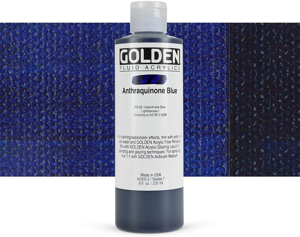 Golden - Fluid Acrylic - Anthraquinone Blue, 8 oz - Walmart.com