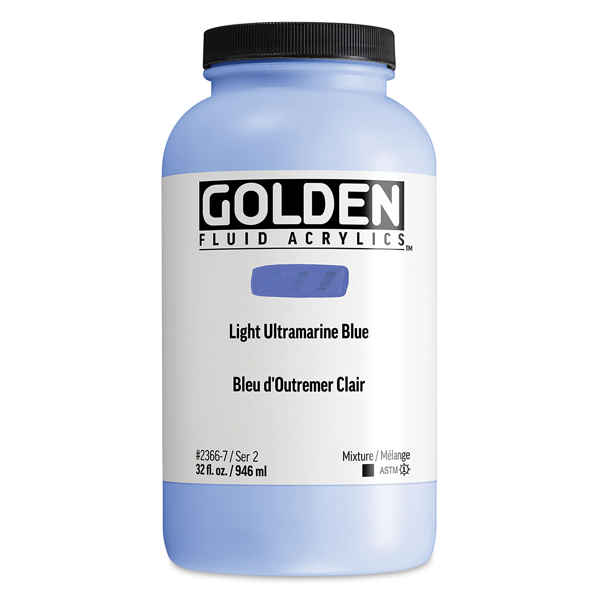 Golden Fluid Acrylic - Light Ultramarine Blue, 32 oz bottle - Walmart.com