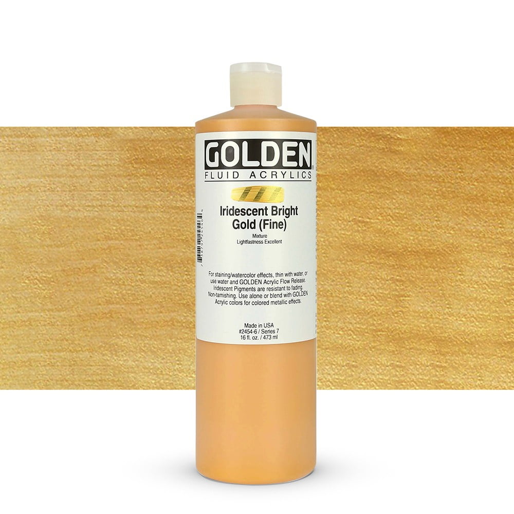Free Shipping! Golden Fluid Acrylic Paint, 16 oz, Iridescent Bright ...