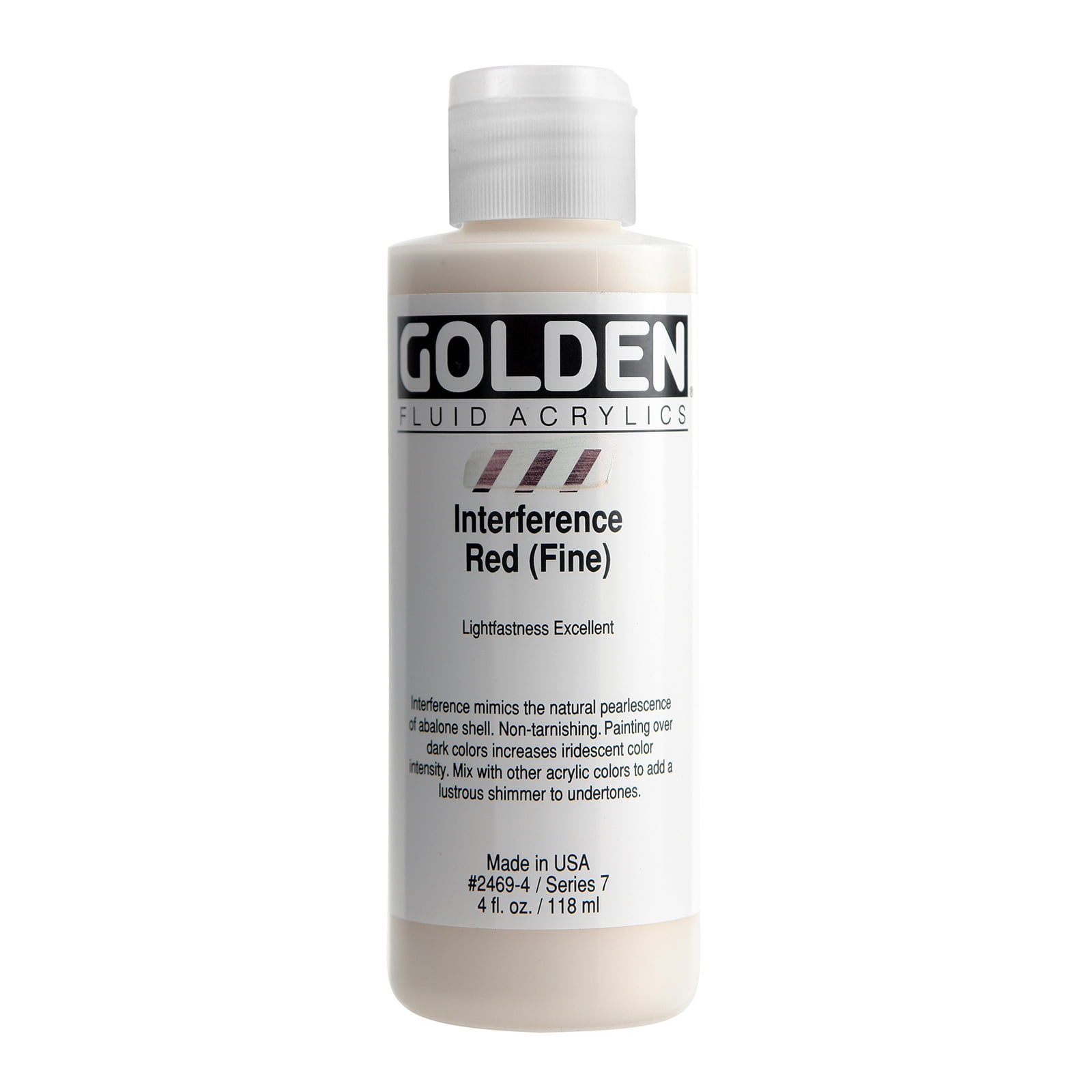 Golden Fluid Interference Acrylic, 4 oz., Interference Red - Walmart.com