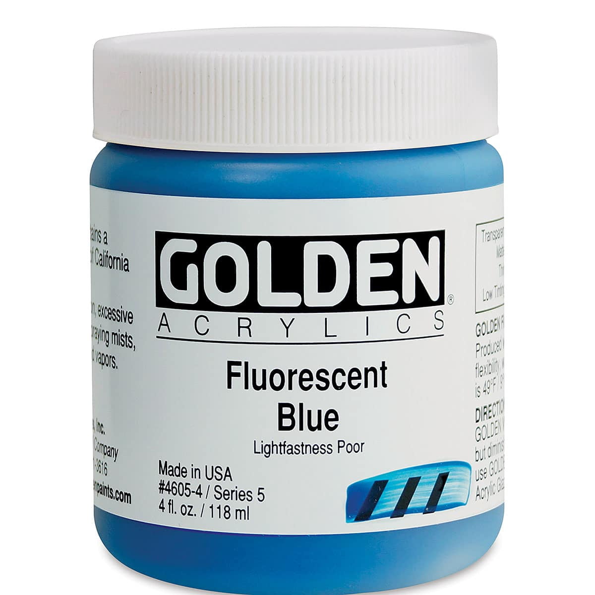 Golden® Fluorescent Acrylic Color, 4 oz., Fluorescent Blue - Walmart.com