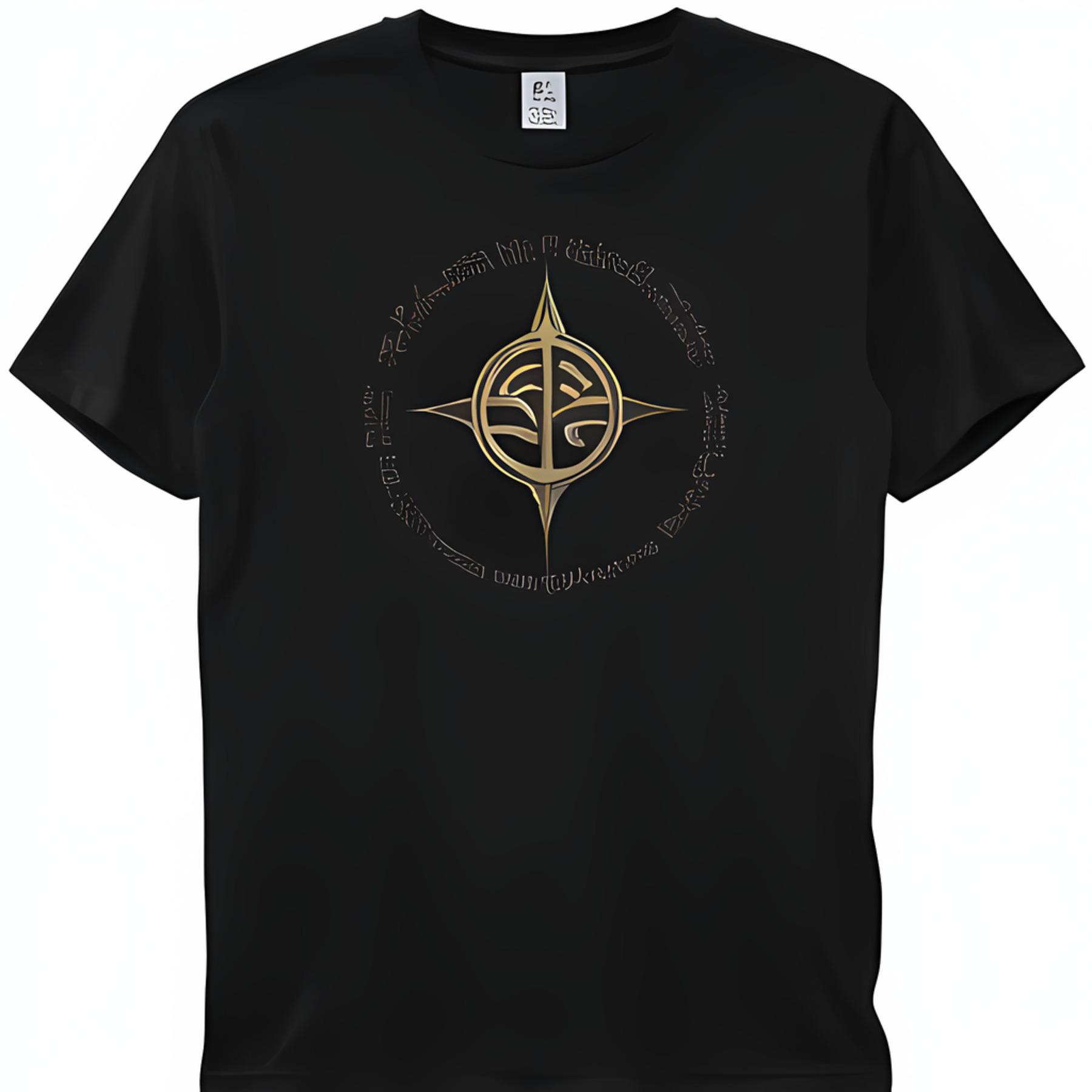 Golden Foil Adventure Symbol T-Shirt 'The Family is My Compass' Men's ...