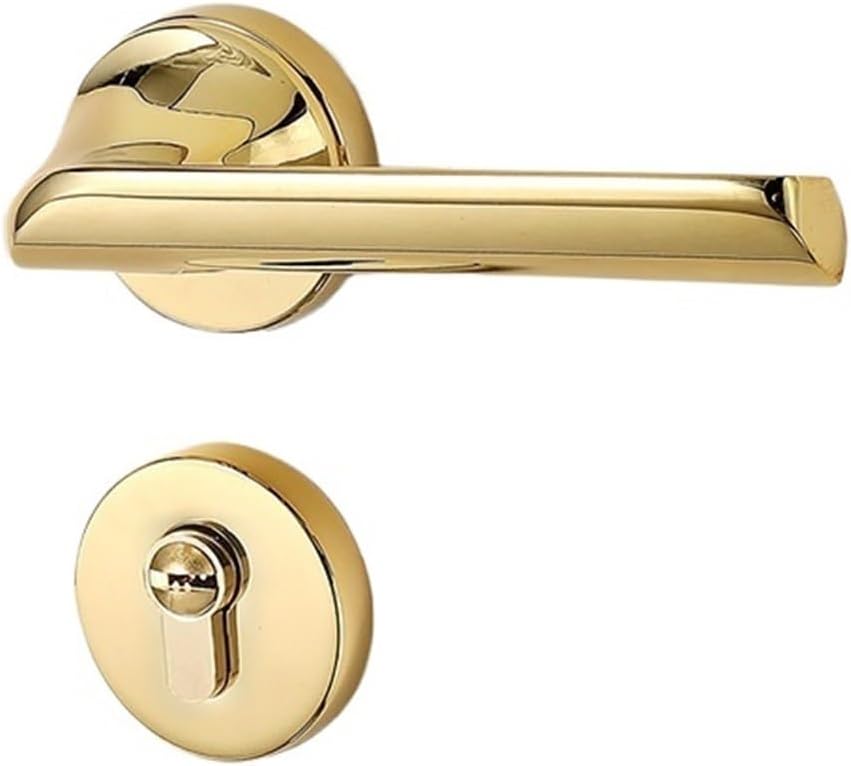 Golden French Door Lock Pumpkin Magnetic Silent Lock Indoor Bedroom ...