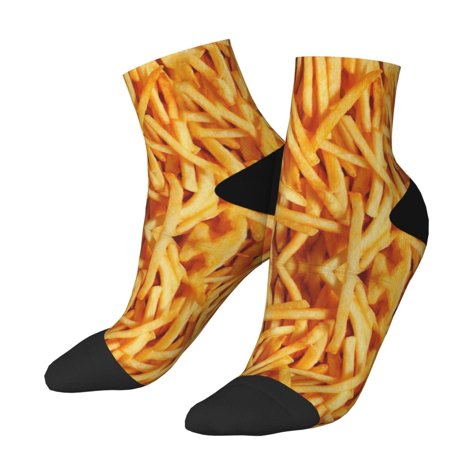 Golden French Friespattern Colorful Quarter Socks for Men Women ...