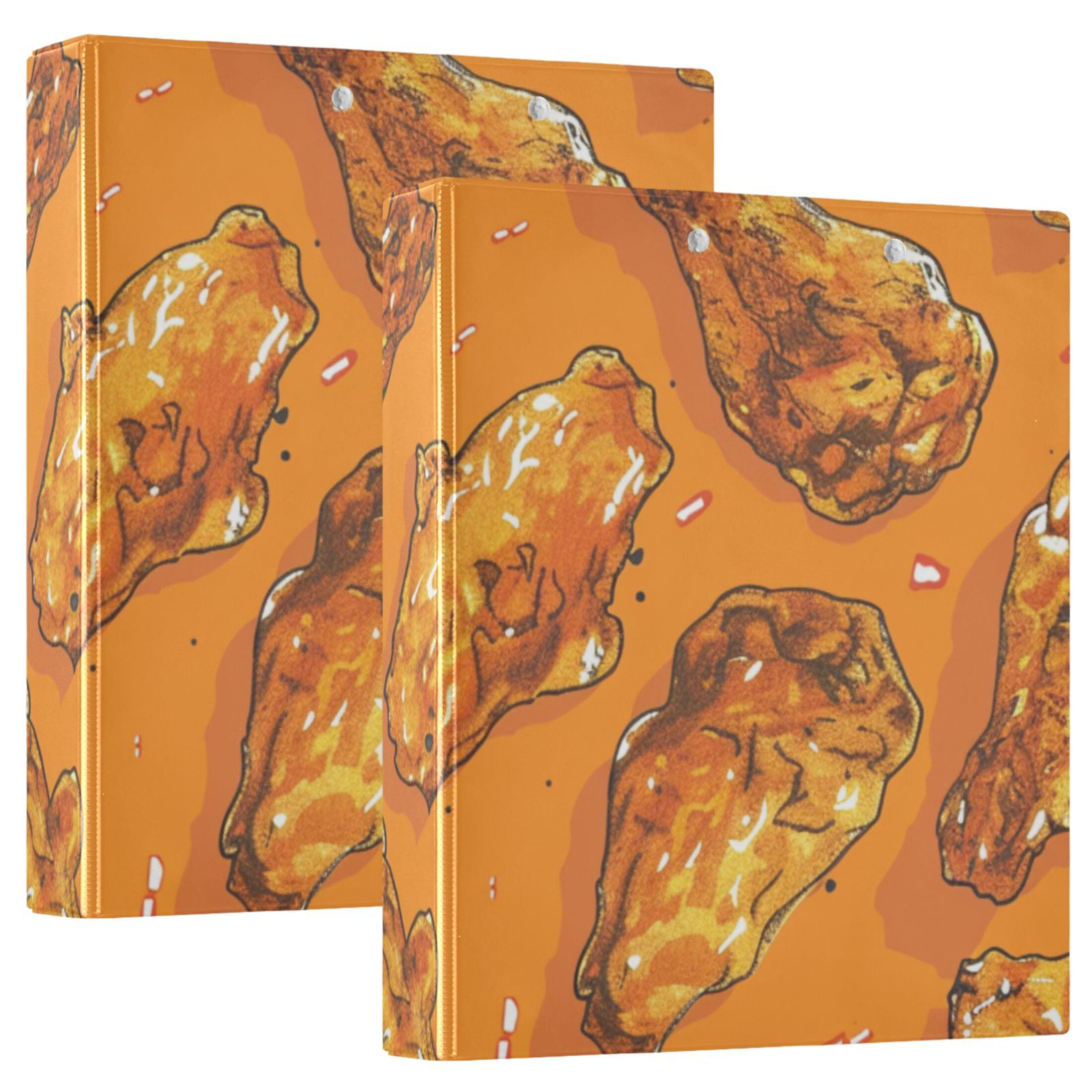 Golden Fried Chicken 3 Ring Binders 1.5 inch Hardcover File Folders ...