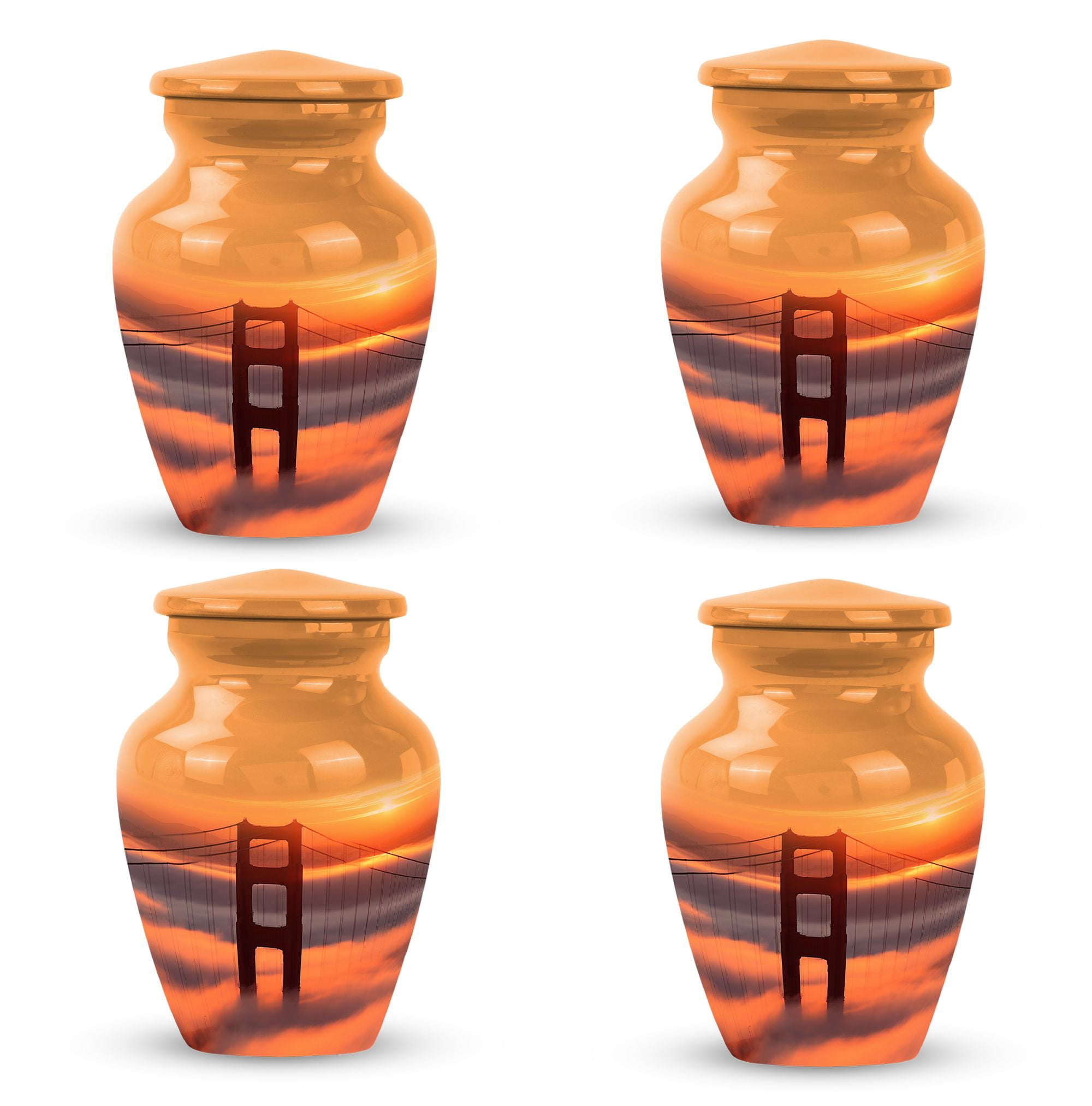Golden Gate Bridge Above the Clouds at Sunrise - Cremation Urns For ...