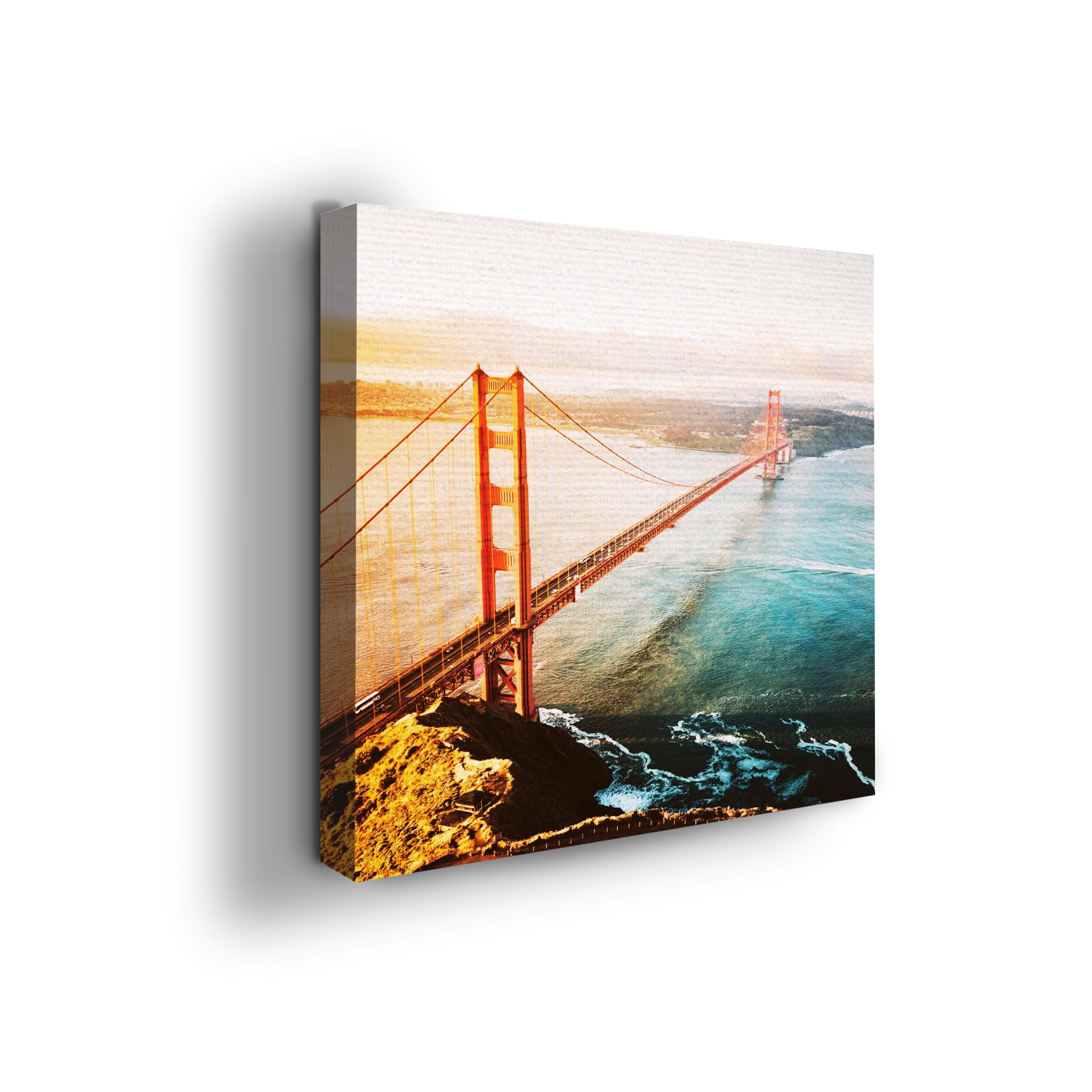 Golden Gate Bridge Canvas Wall Art by Mavis Print- 14x14 inches Bridge ...