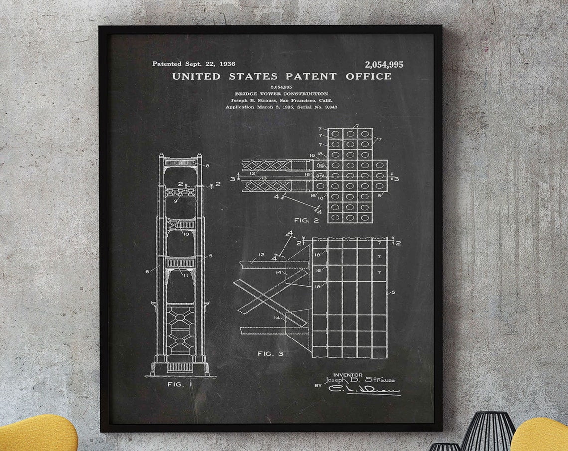 Golden Gate Bridge Design Golden Gate Bridge Wall Art Wall Art, Modern ...