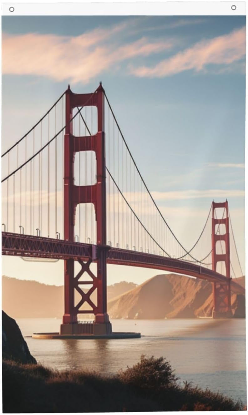 Golden Gate Bridge Flag 4x6 ft Garden Flag Welcome Spring Summer Garden ...