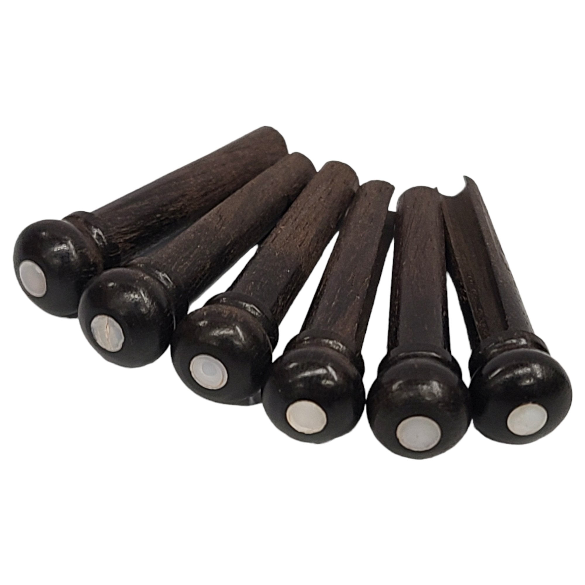 Golden Gate Guitar Bridge Pins Acoustic F-3606 Genuine Ebony Set of 6 ...