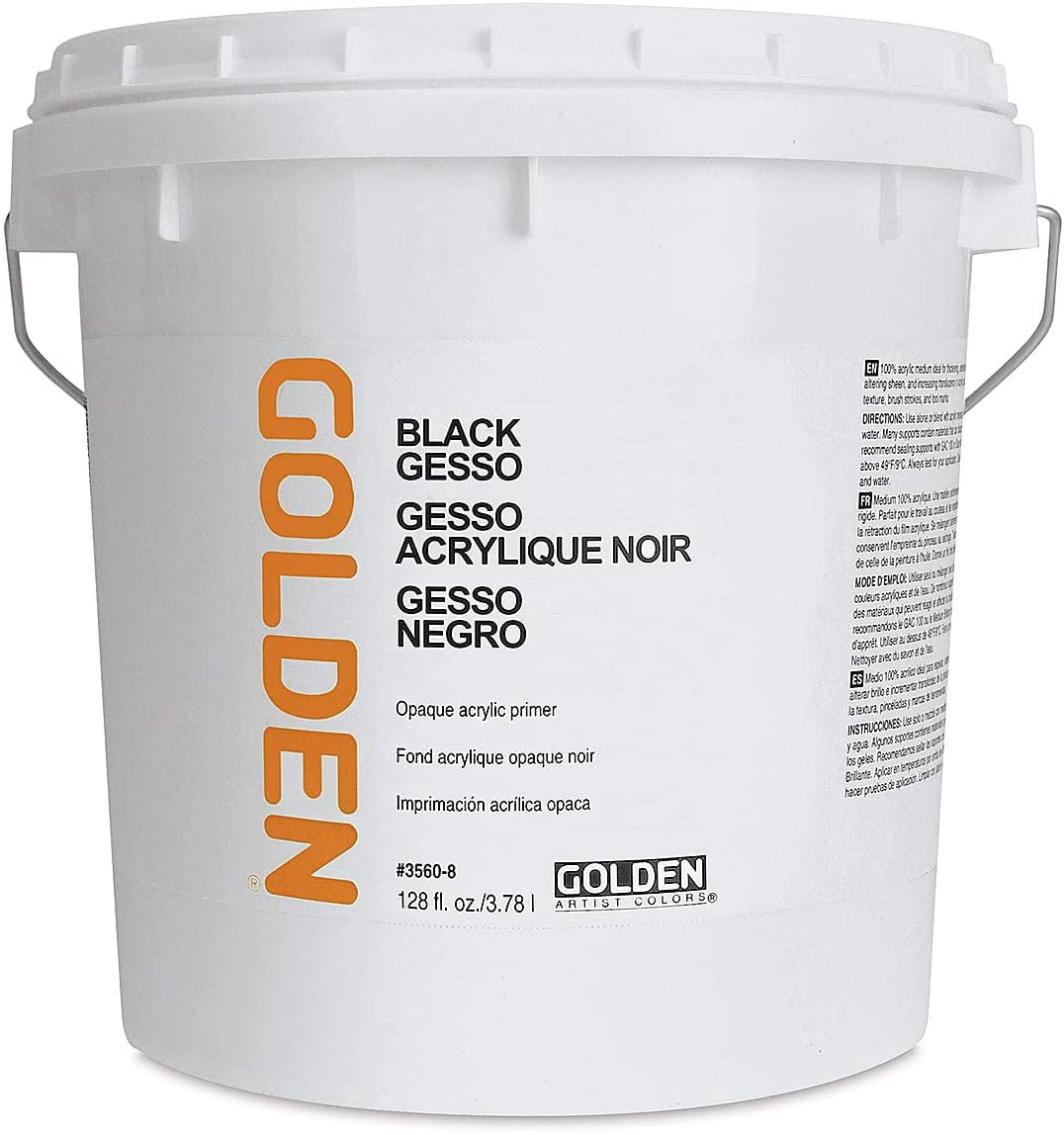 Golden Artist Colors - Black Gesso, 128 Oz - Walmart.com