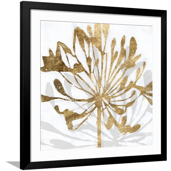 Art.com Golden Gilt Bloom II Art Print by Annie Warren, Black Frame ...