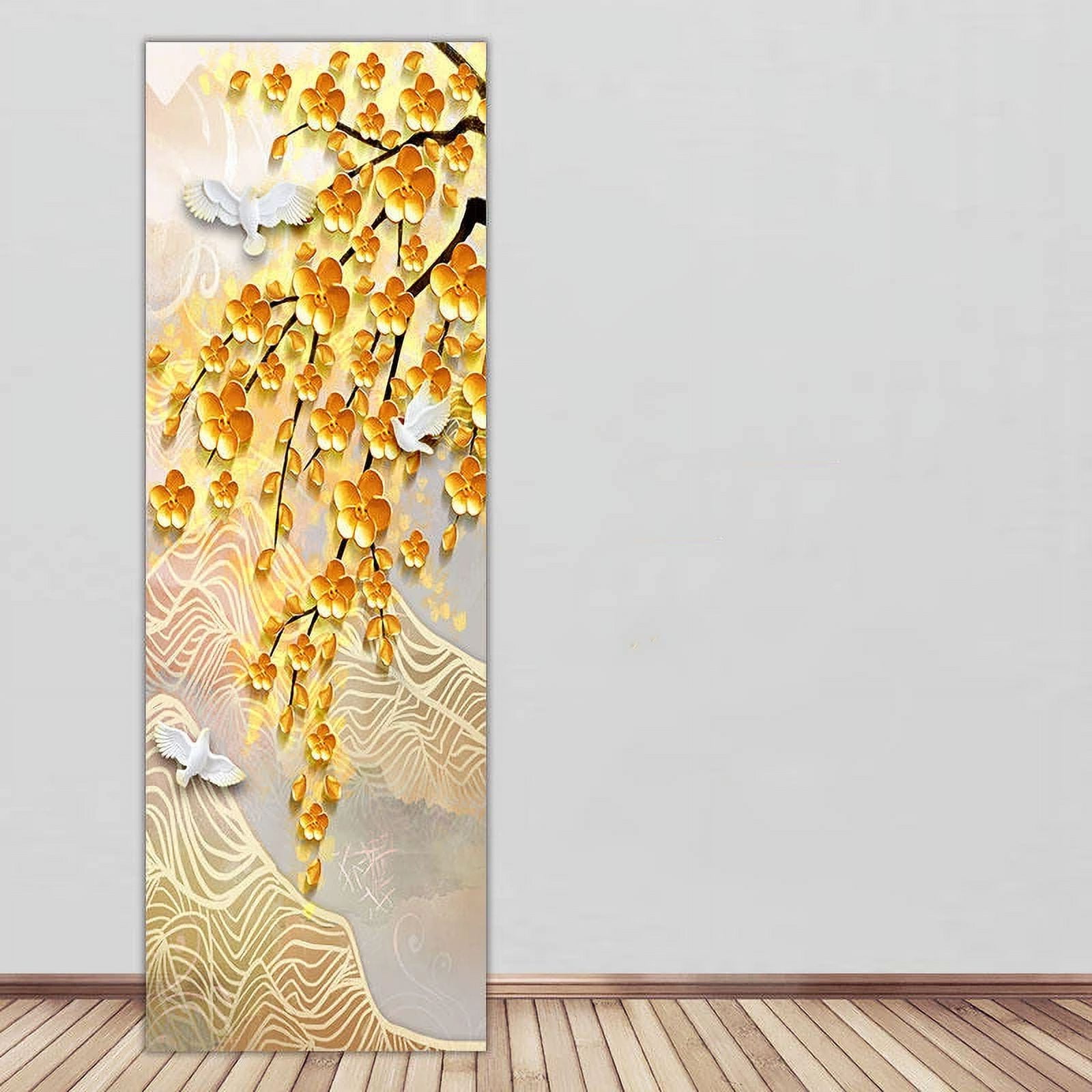 Golden Ginkgo Leaves Fridge Sticker Fall Leaf Refrigerator Stickers ...