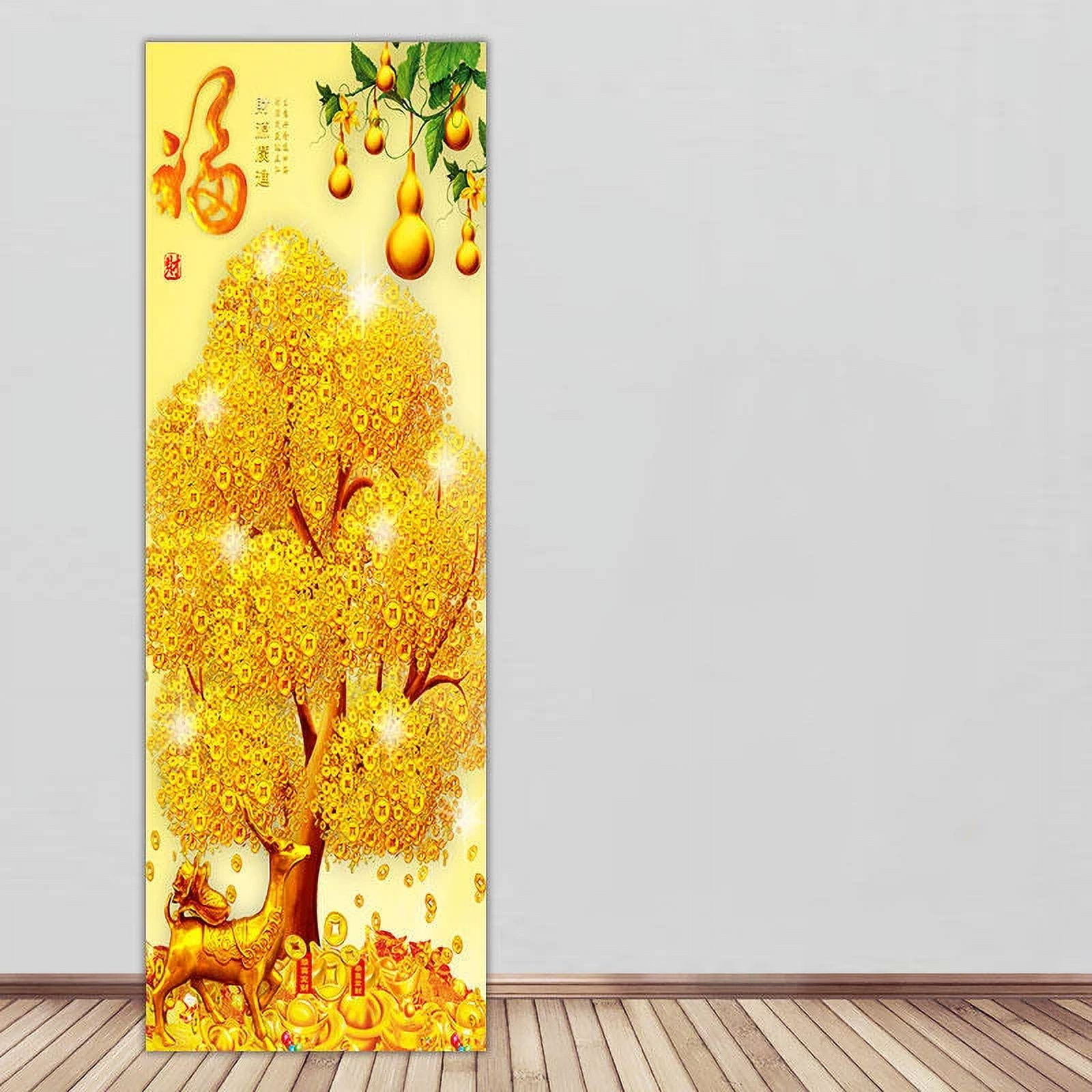 Golden Ginkgo Leaves Fridge Sticker Fall Leaf Refrigerator Stickers ...