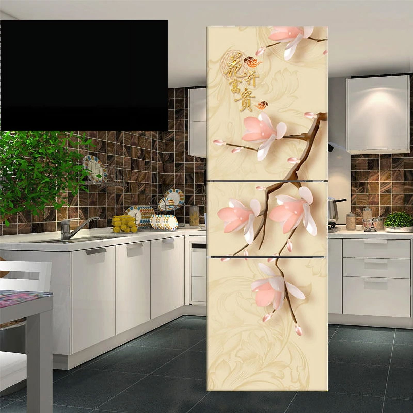 Golden Ginkgo Leaves Fridge Sticker Fall Leaf Refrigerator Stickers ...