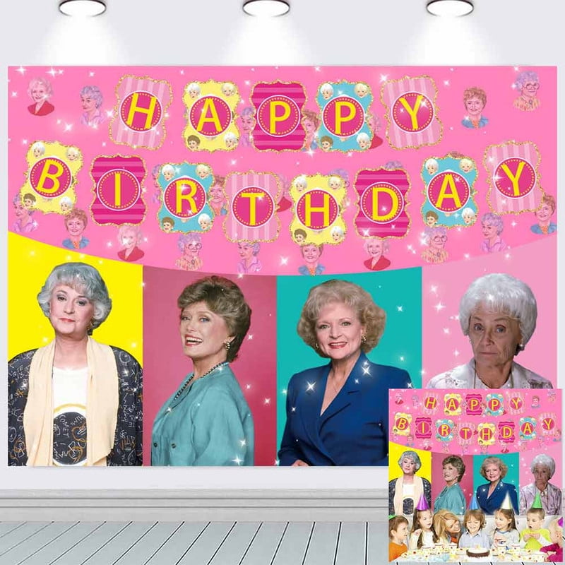 Golden Girl Party Supplies Background Backdrop Taspestry Banner Post ...