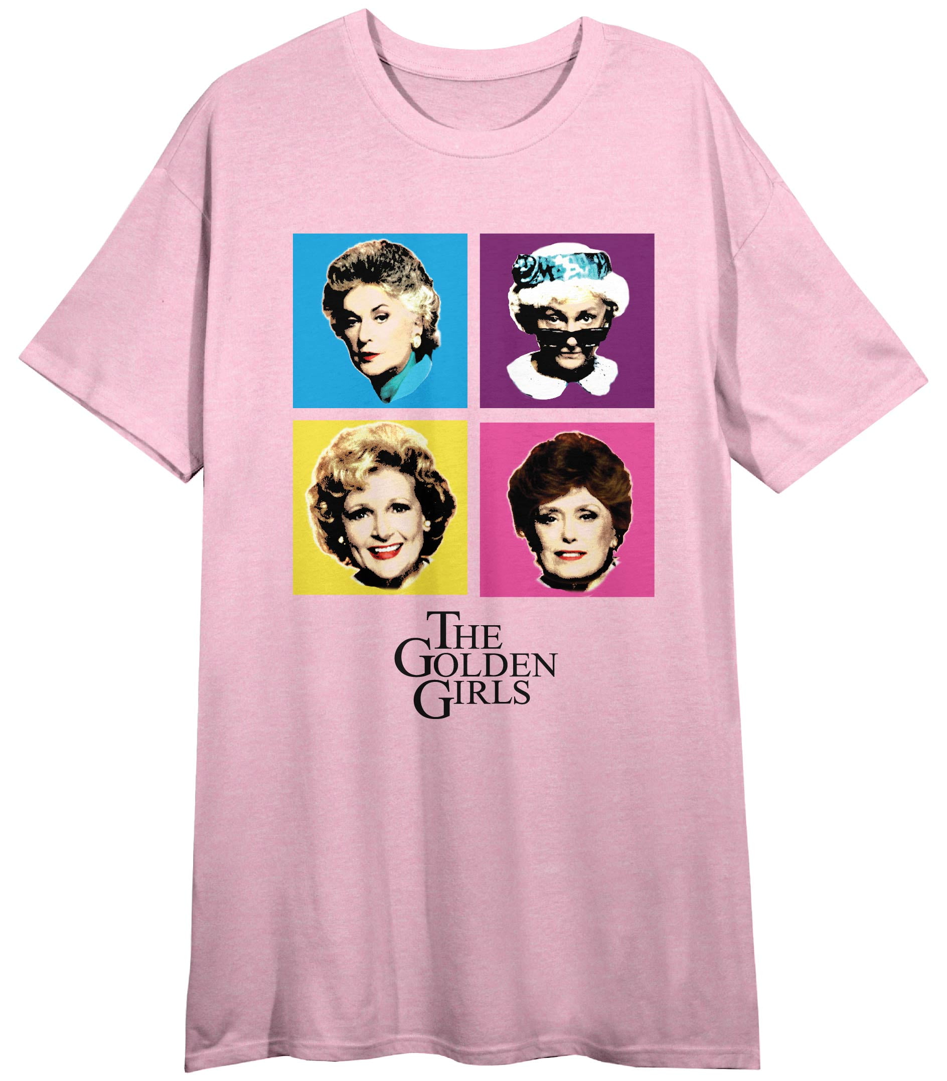 Golden Girls Character Blocks Women's Pink Quick Turn Nightshirt-Small ...