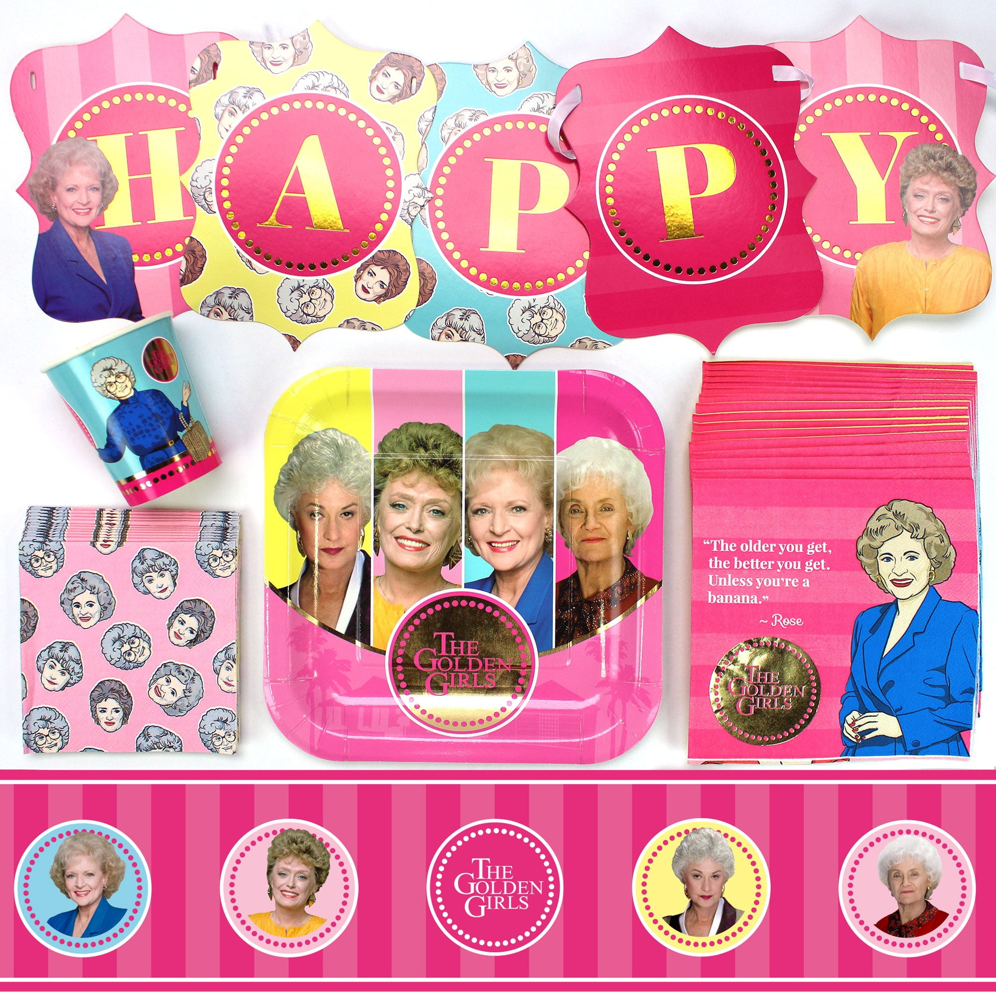 Golden Girls Party Pack for 8 Guests - Walmart.com