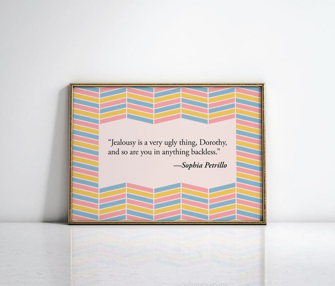 Golden Girls Quotes Wall Art, The Golden Girls Gifts, Funny Quotes Art ...