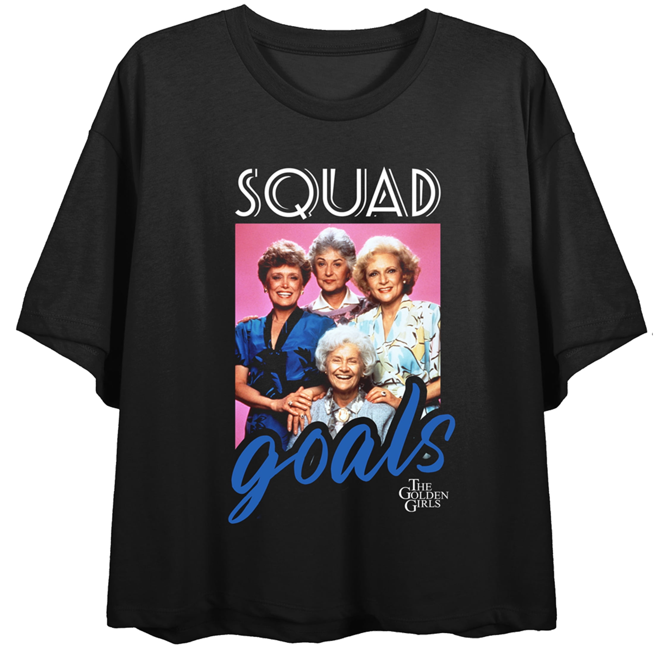 Golden Girls Squad Goals Women's Black Crop T-shirt-Small - Walmart.com