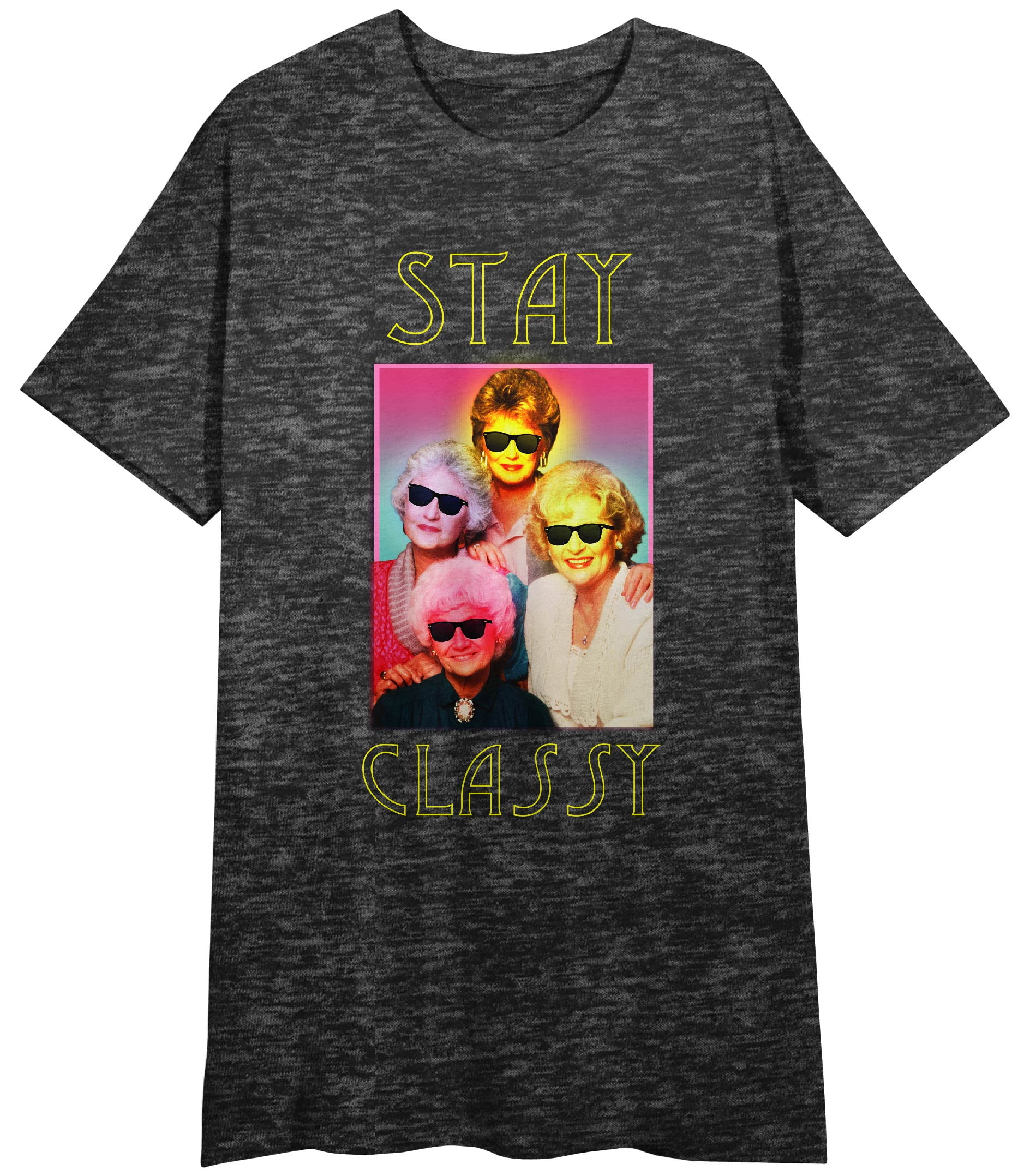 Golden Girls Stay Classy Women's Charcoal Heather Nightshirt-XL ...