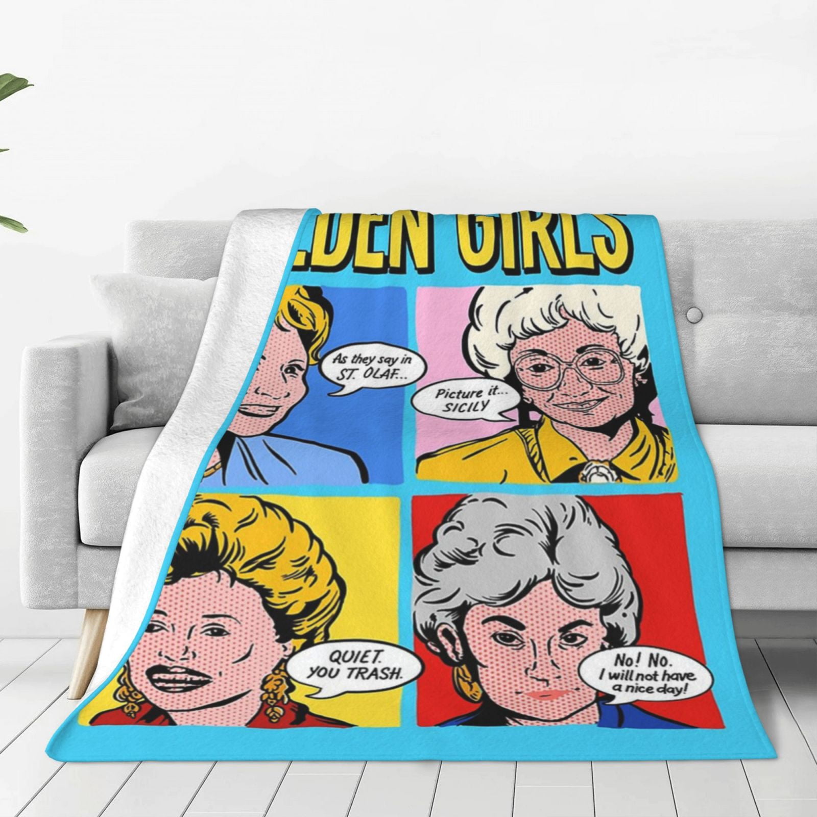The Golden Girls Throw Blanket Couch Bed Sofa Soft Lightweight Warm ...