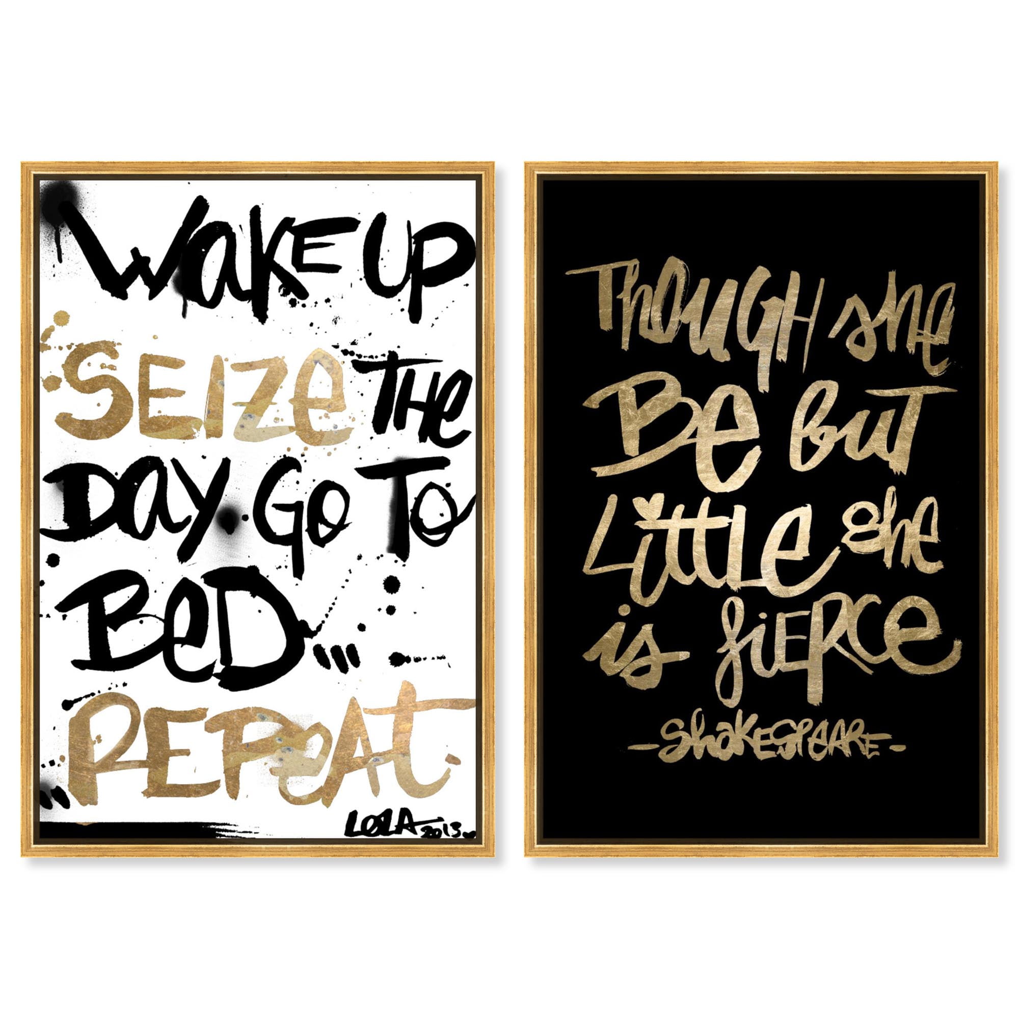 Golden Glam Champagne Toast Set Canvas Fashion Prints by Art Remedy ...