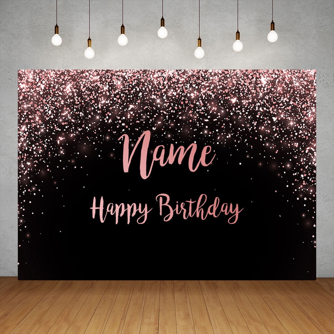 Golden Glitter Custom Name Photography Backdrops Vinyl Photo ...