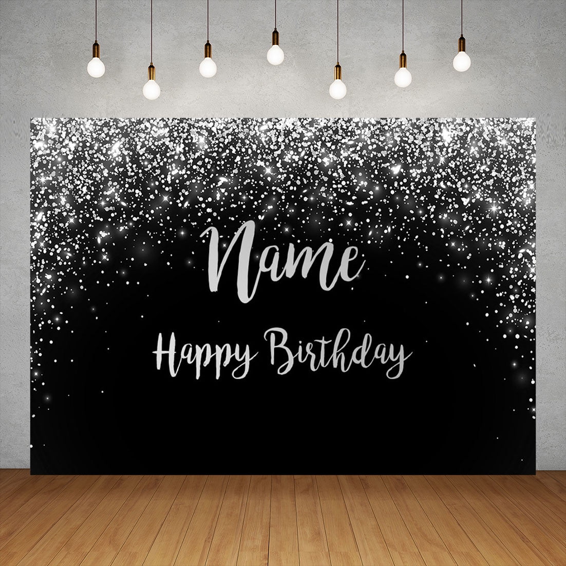 Golden Glitter Custom Name Photography Backdrops Vinyl Photo ...