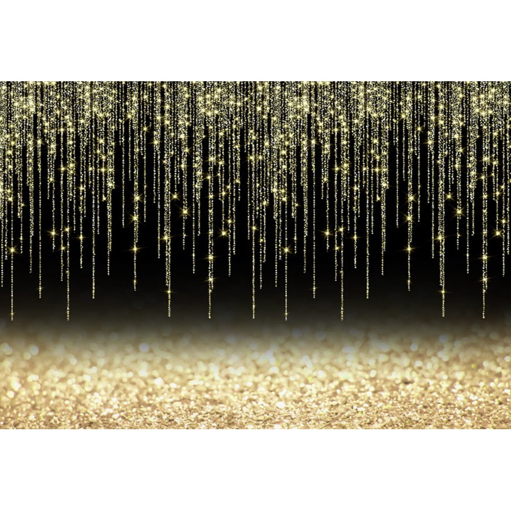 Golden Glitter Happy Birthday Party Backdrop for Photography Props Pink ...