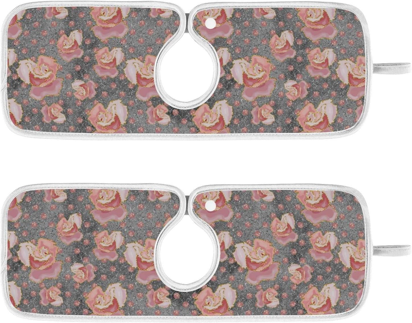 Golden Glitter Rose Sink Splash Guard for Faucet 2 Packs Faucet ...
