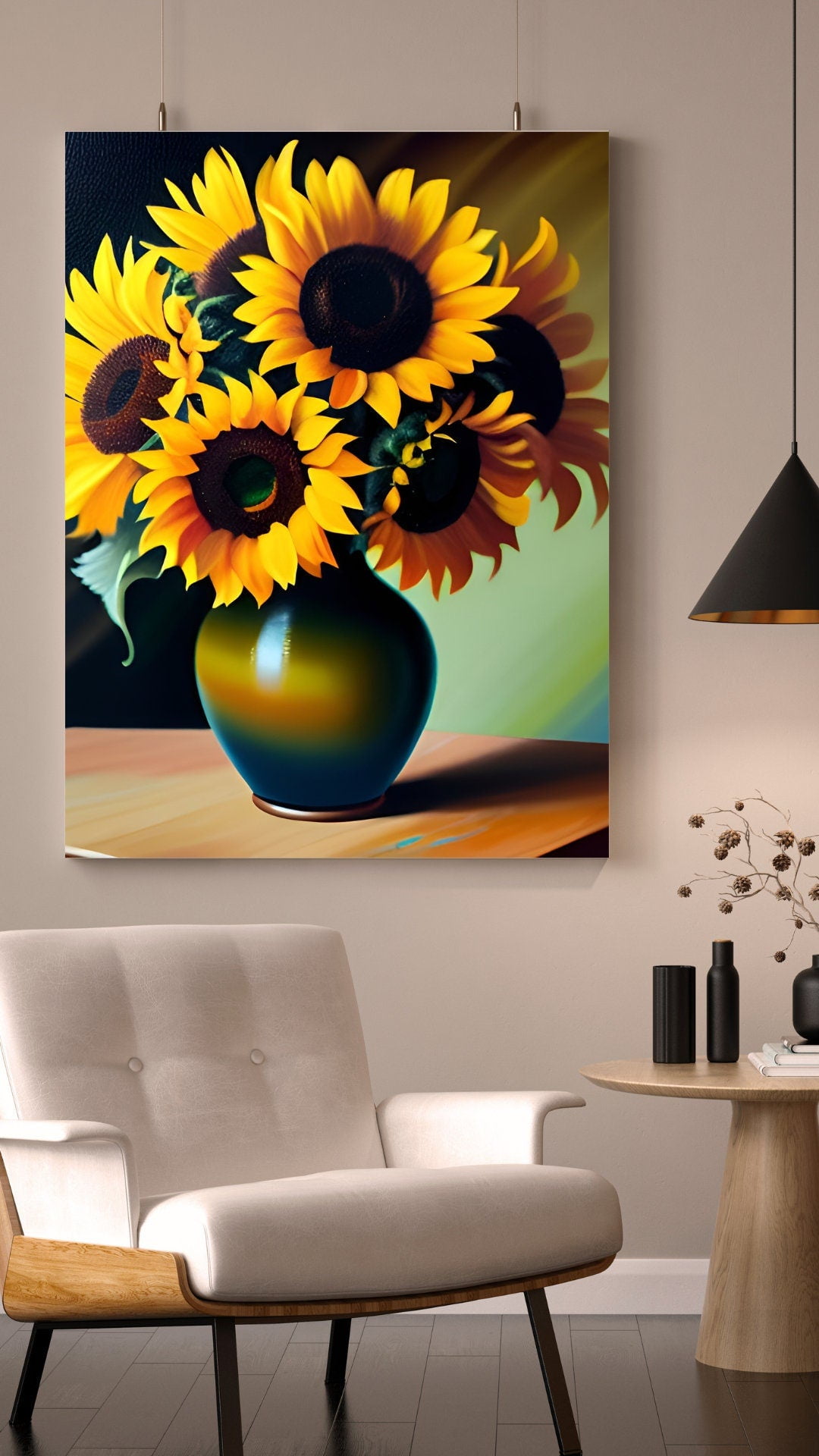 Golden Glory - Blooming Sunflower Canvas Wall Art - Walmart.com