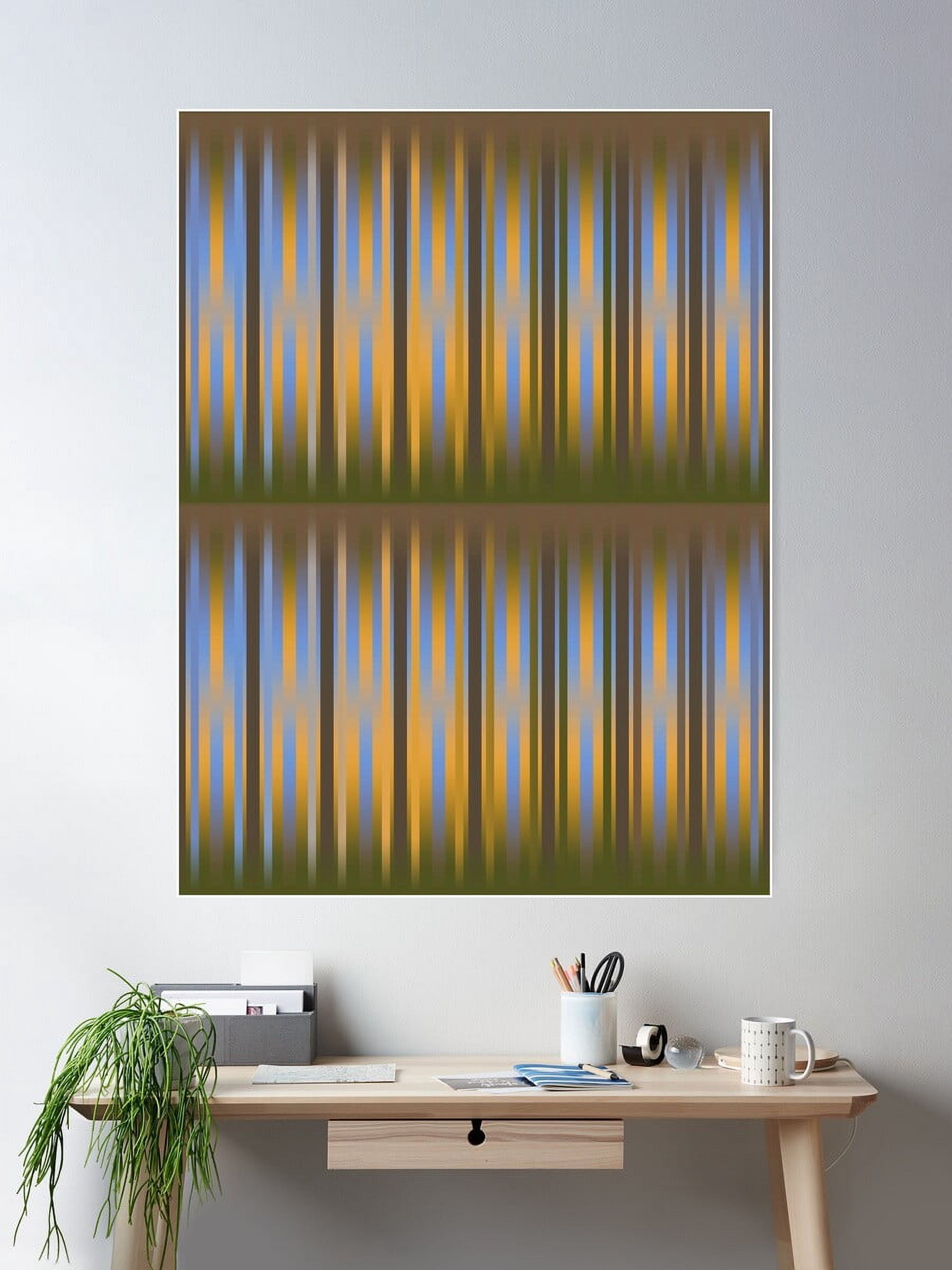 Golden Glow 3D Seamless Repeat Pattern Poster Wall Art, Modern Wall ...