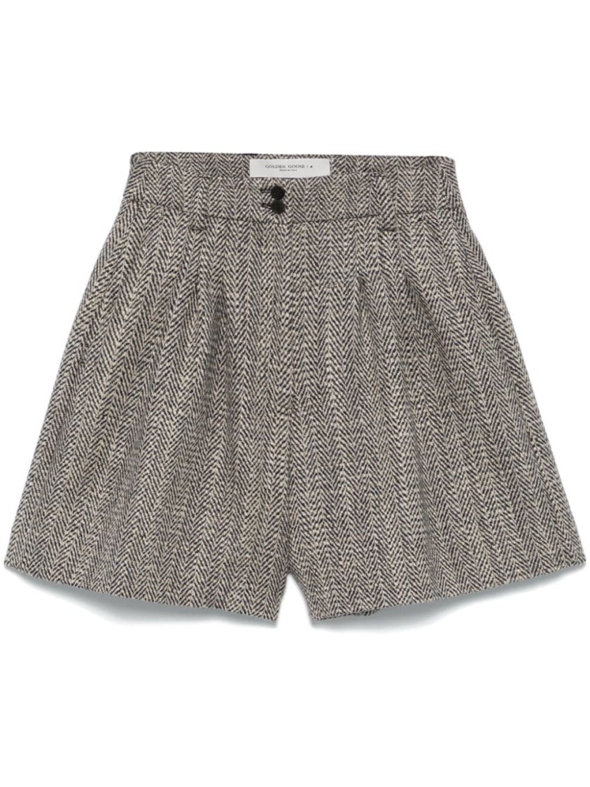 Golden Goose Herringbone Print Wool Shorts (Women's) - Walmart.com