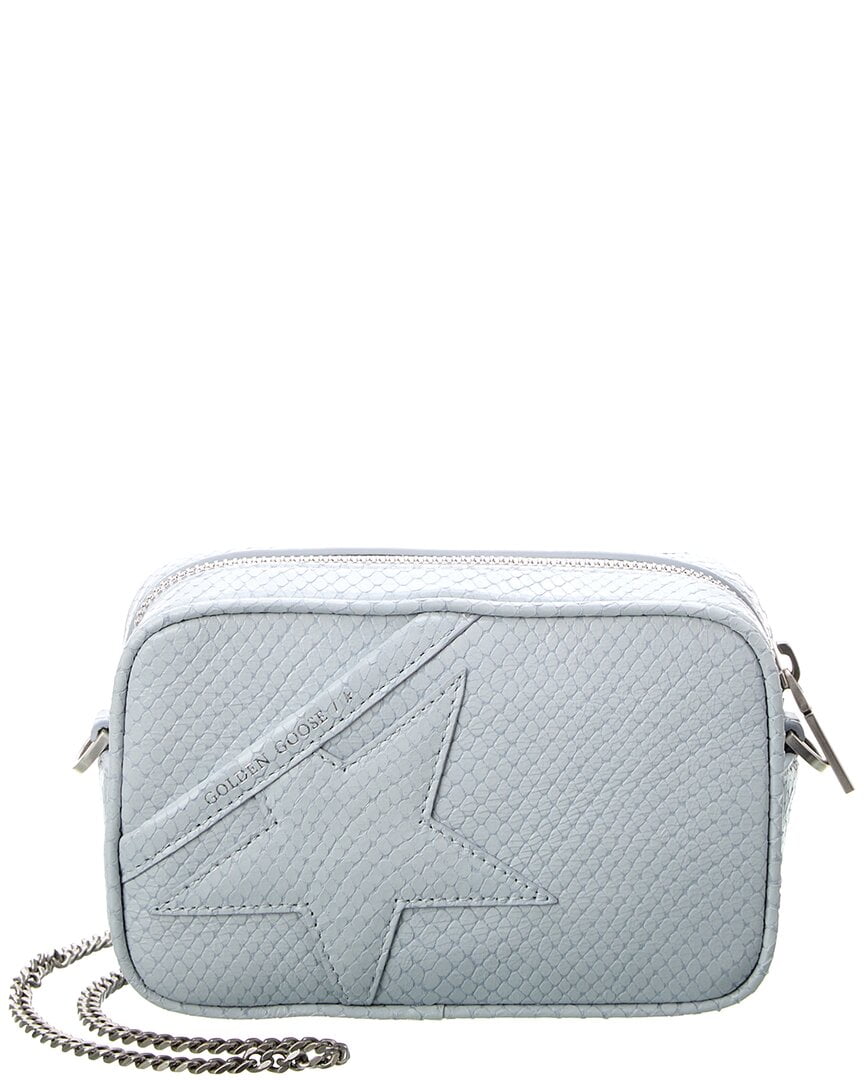 Golden Goose Deluxe Brand Female Powder Blue Python Effect Shoulder Bag ...