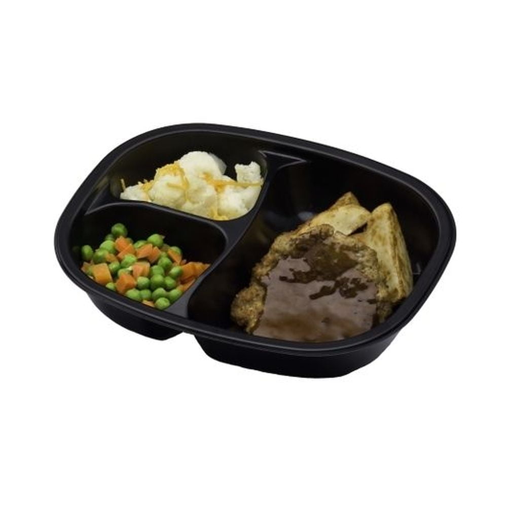 Golden Gourmet Salisbury Steak, Mashed Potatoes & Veggie Dinner, 14.35 ...