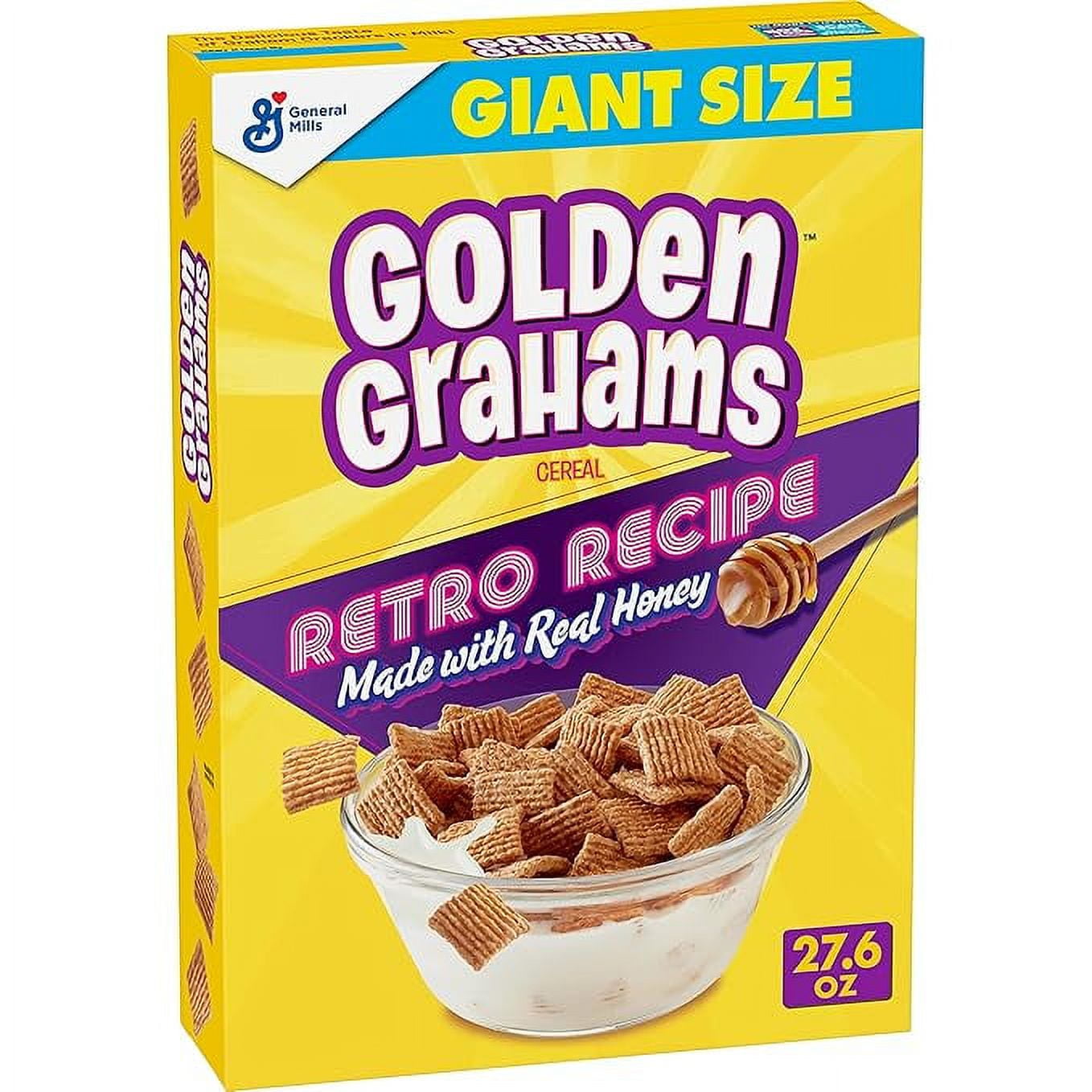 Golden Grahams Breakfast Cereal, Graham Cracker Taste, Whole Grain ...