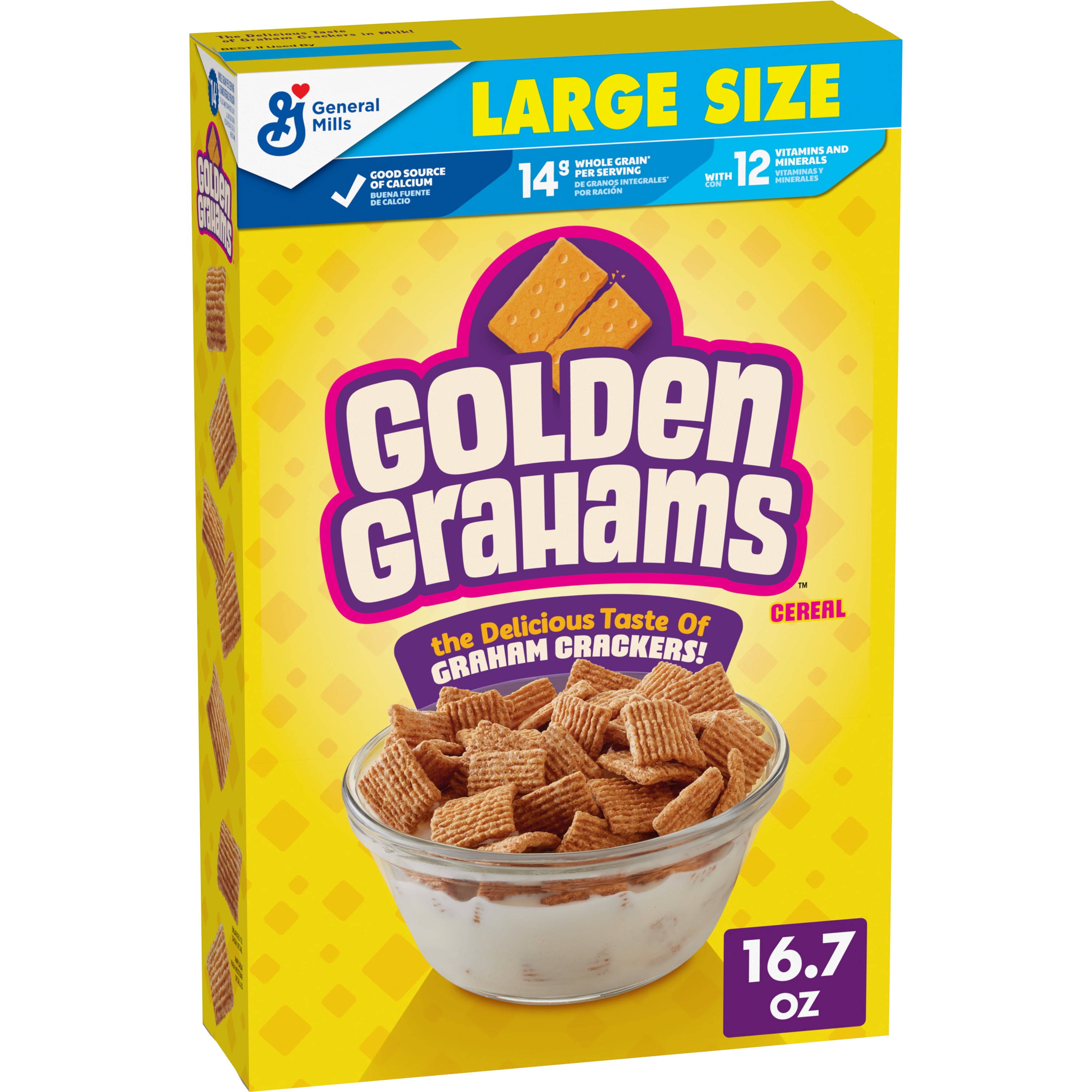 Golden Grahams Breakfast Cereal, Graham Cracker Taste, 16.7 oz Large ...