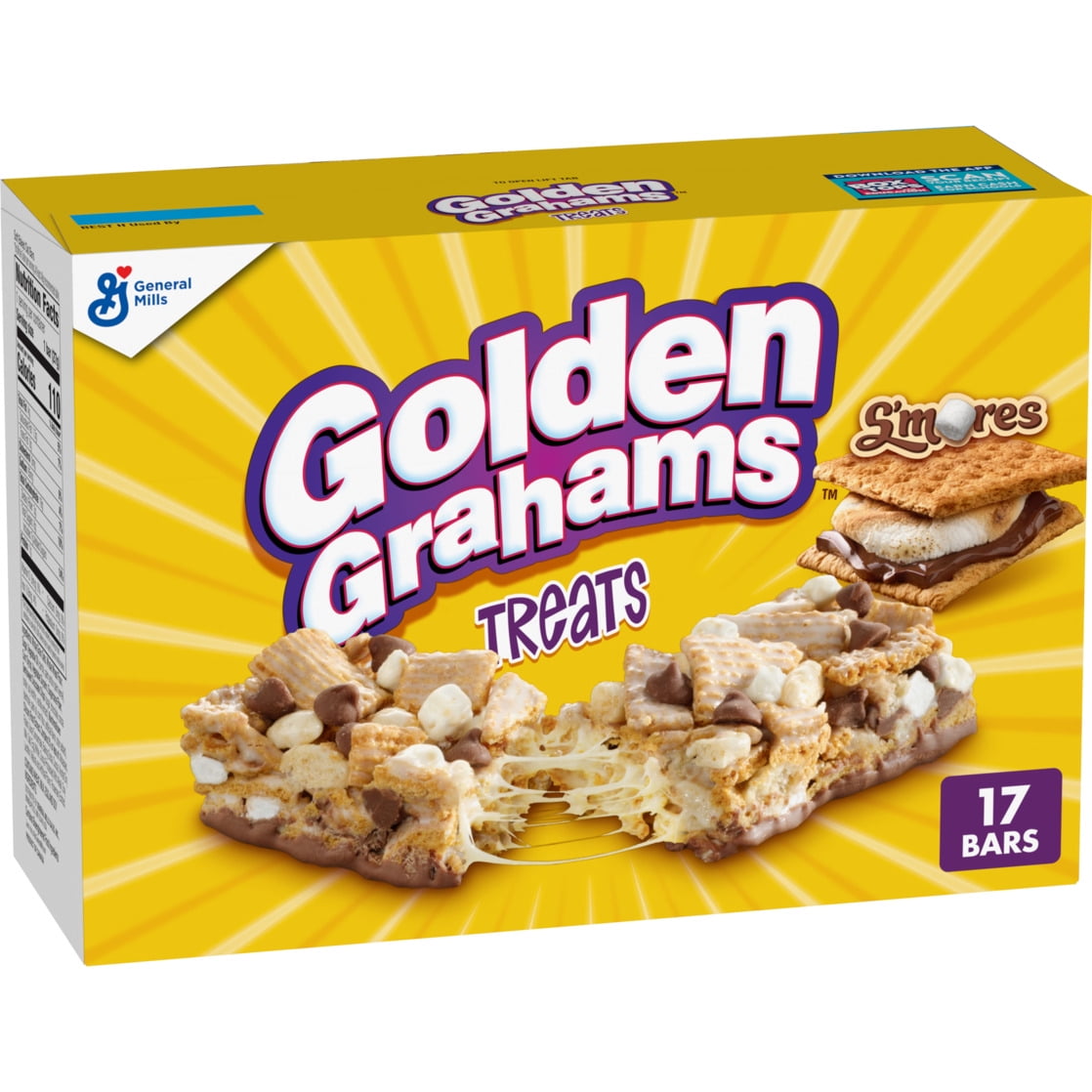Golden Grahams Cereal Treat Bars, Bonus Pack, 17 Bars, 17.9 oz ...