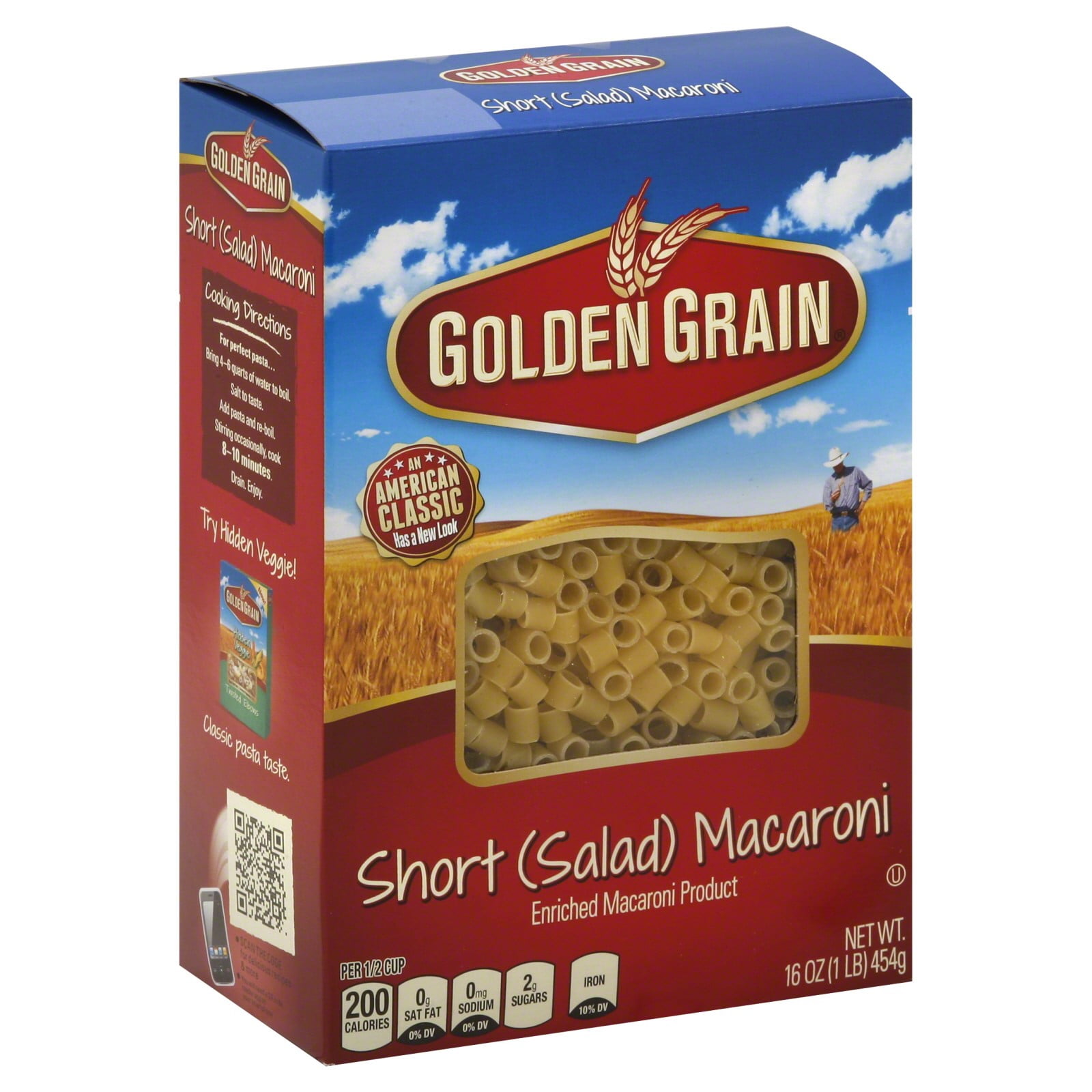 Golden Grain Short Macaroni 16 Oz Pasta for Salads and Classic Noodle ...
