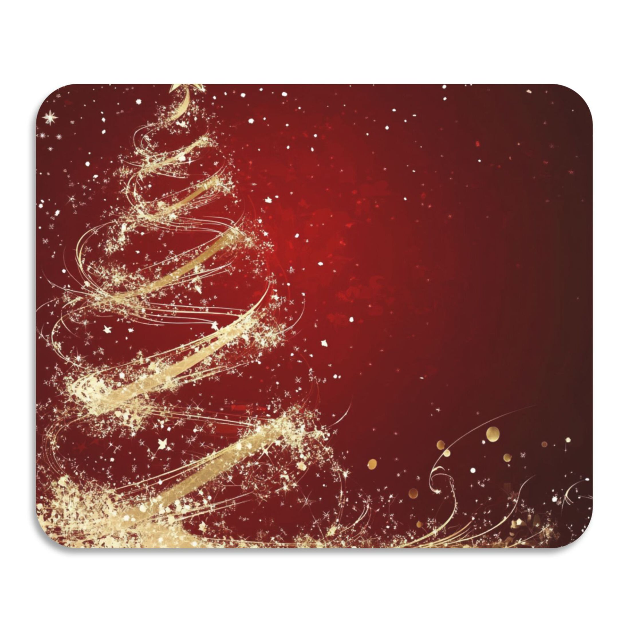 Golden Hand Painted Christmas Tree Diatomite Dish Drying Mat Drain Pad ...