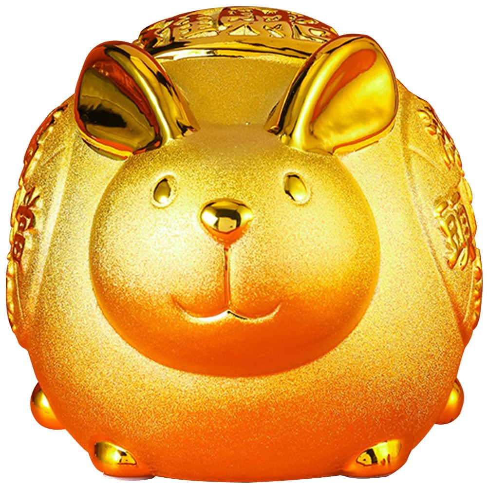 Golden Hare Savings Bank Piggy Bank for Kids Models Rabbit Model Coin ...
