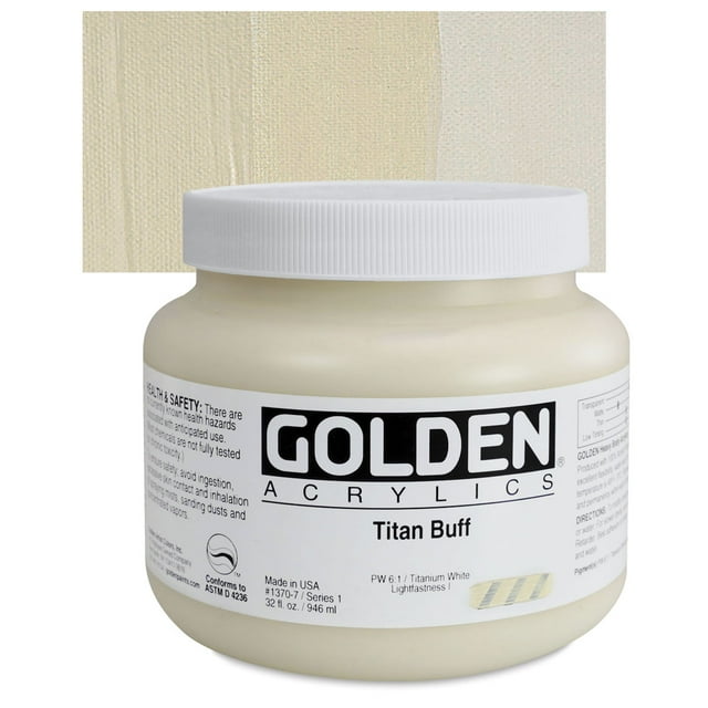 Golden Heavy Body Acrylic Paint, 32oz, Titan Buff - Walmart.com
